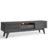 Render 59" Wooden Entertainment TV Stand, Low Console for Bedroom with ...