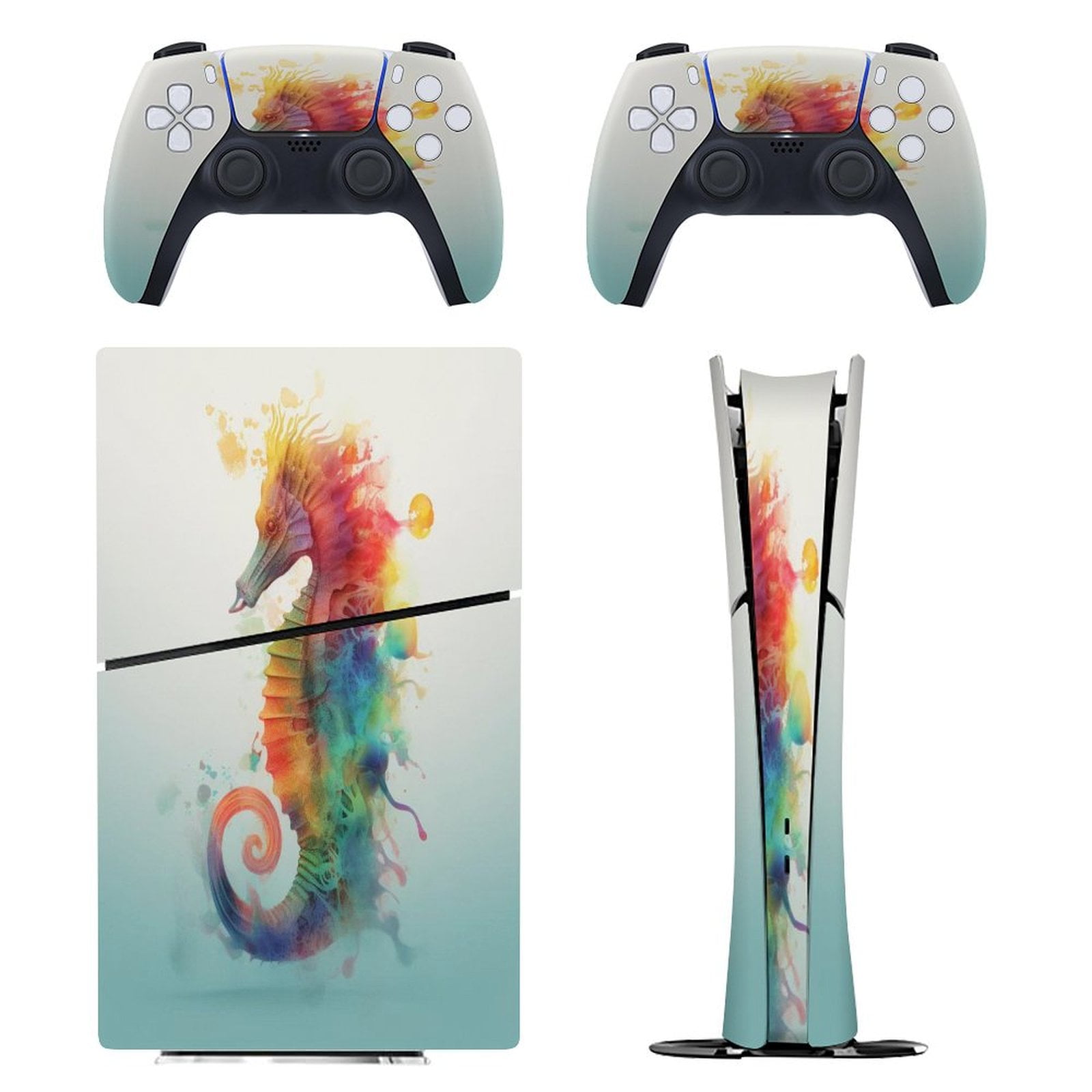 Rendering Seahorse PS5/PS5 Slim Digital Disc Skin Sticker For Console ...