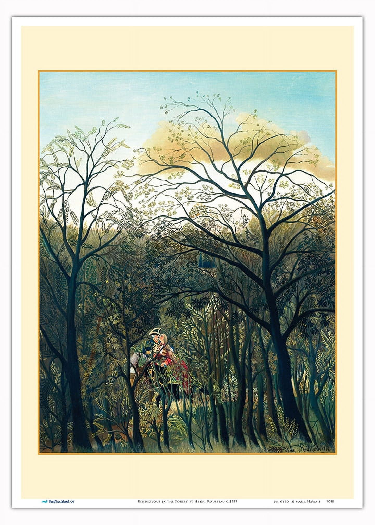 Rendezvous in the Forest - From an Original Color Painting by Henri ...