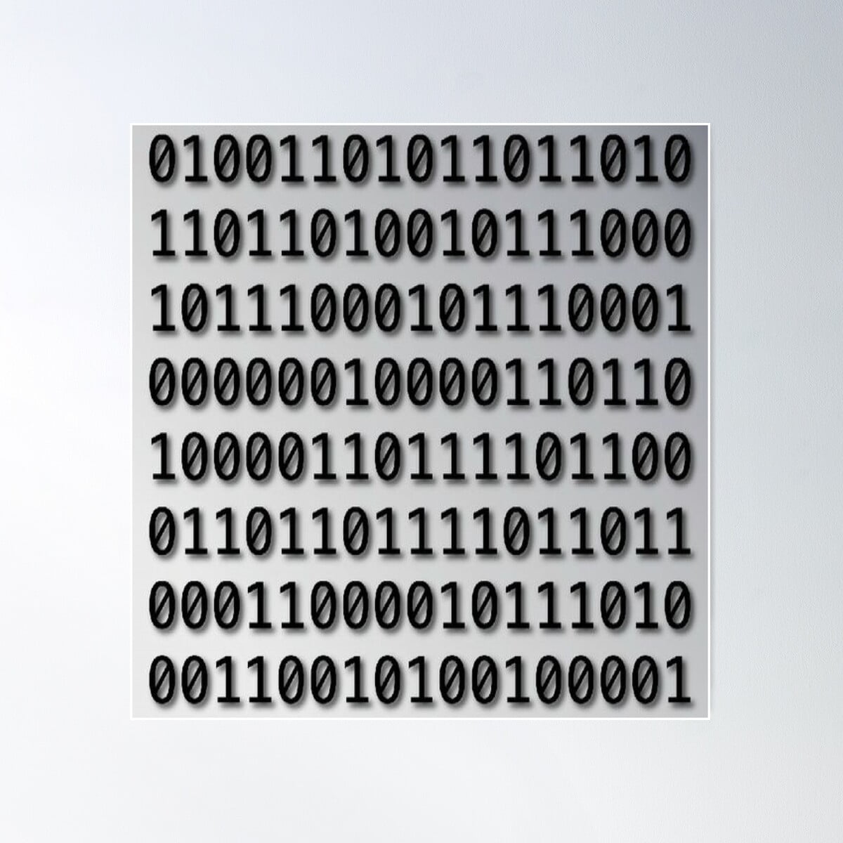 Rendlesham Binary Code Poster Wall Art, Modern Wall Decor For Living ...