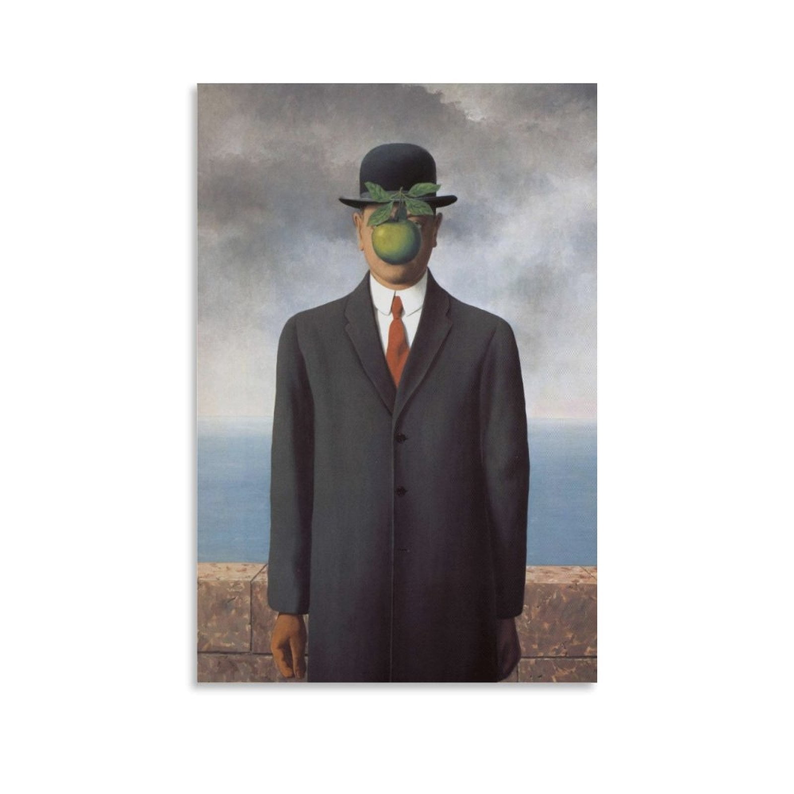 Rene Magritte Famous Paintings The Son of Man Canvas Art Poster Picture ...