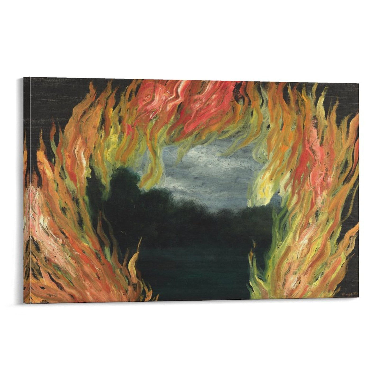 Rene Magritte Le Paysage En Feu Canvas Famous Paintings, Wall Art ...