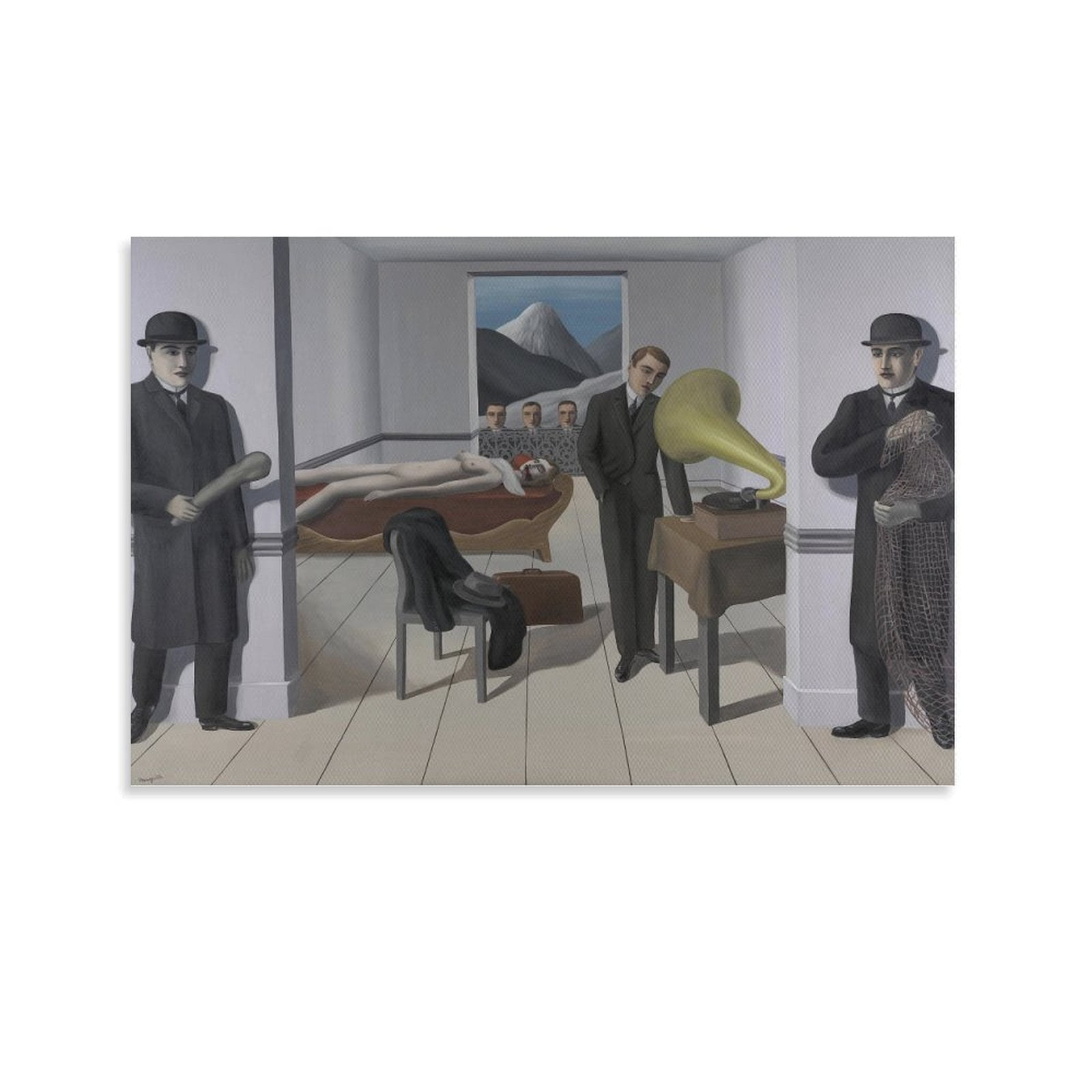 Rene Magritte The Menaced Assassin Canvas Art Poster Print Photo Art ...