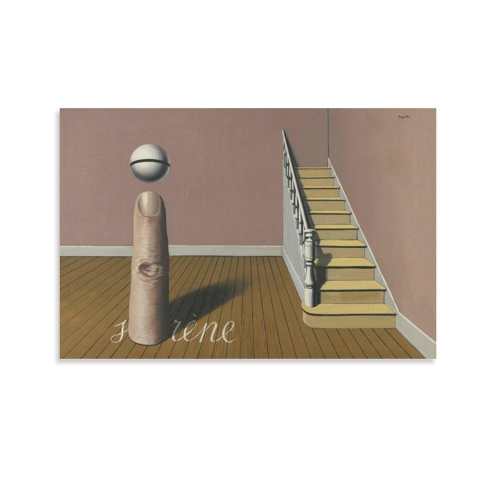 Rene.Magritte Posters Print De Verboden Lectuur Painting On Canvas Wall ...