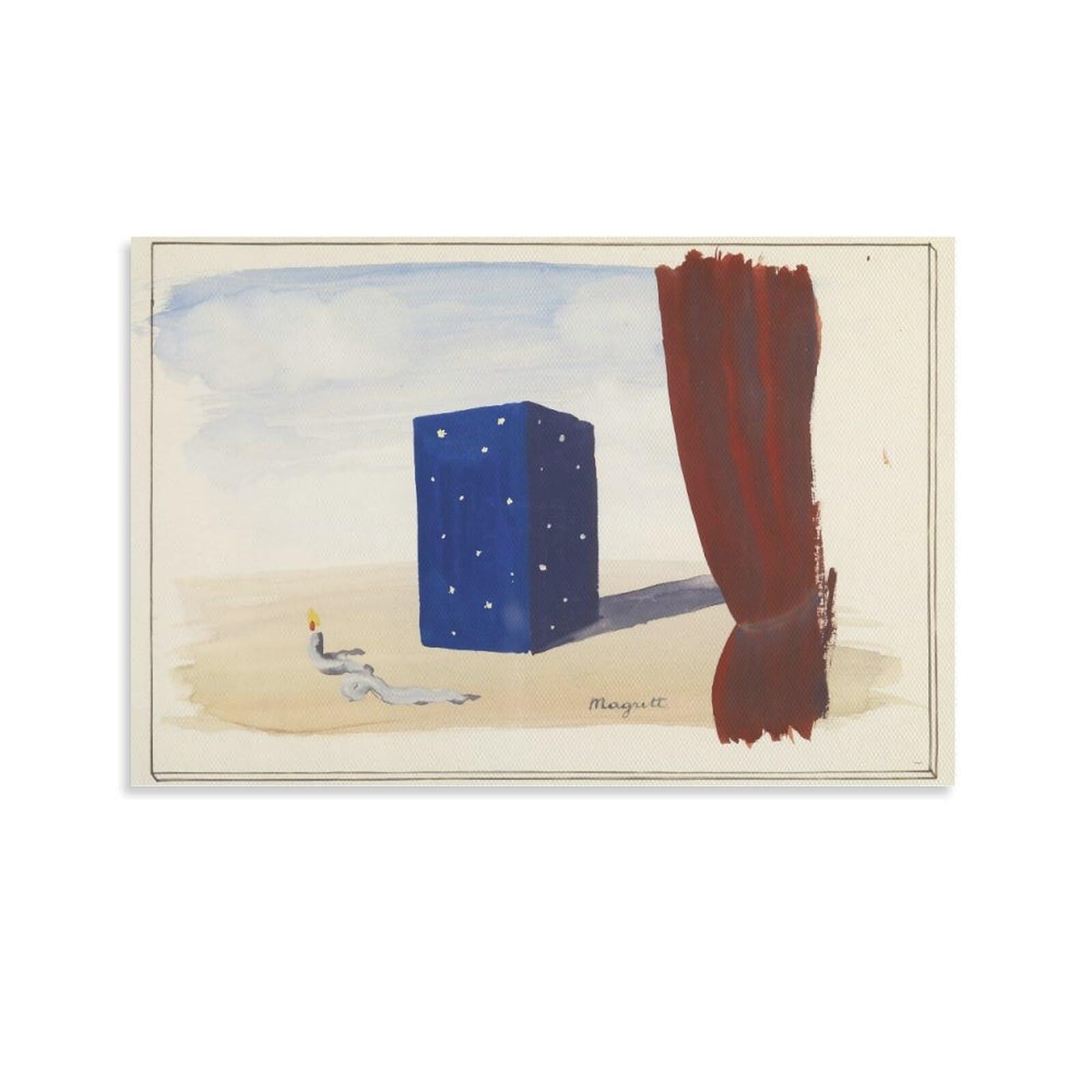 Rene.Magritte Posters Print Study for The Giant Canvas Wall Art Poster ...