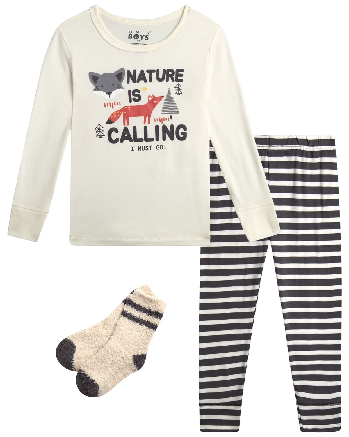 Rene Rofe Boys Pajama Set - 2 Piece Snug Fit Long Sleeve Shirt and ...