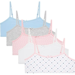 MANJIAMEI 8 PACK Training Bras for Girls 10-12 Cotton Crop Bralette for ...