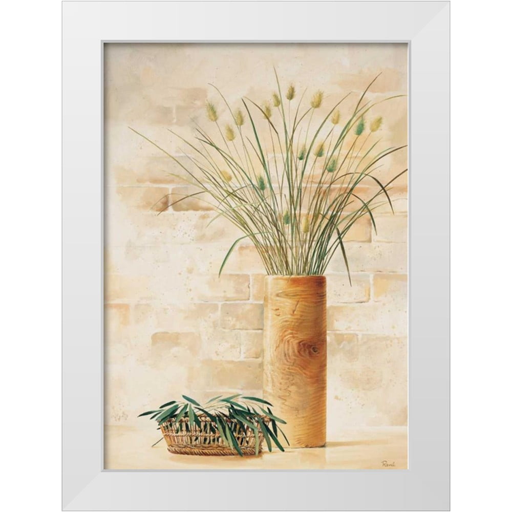 Renee 11x14 White Modern Wood Framed Museum Art Print Titled - Grass in ...