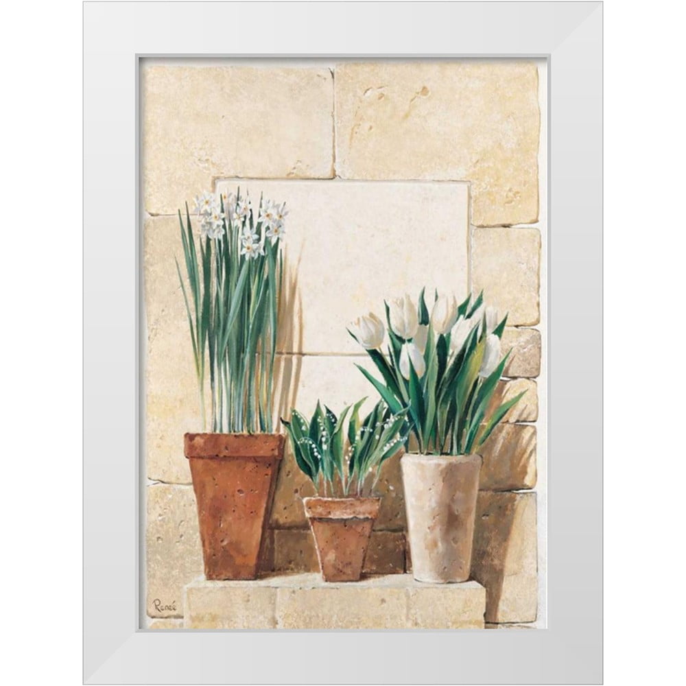 Renee 18x24 White Modern Wood Framed Museum Art Print Titled - Three in ...