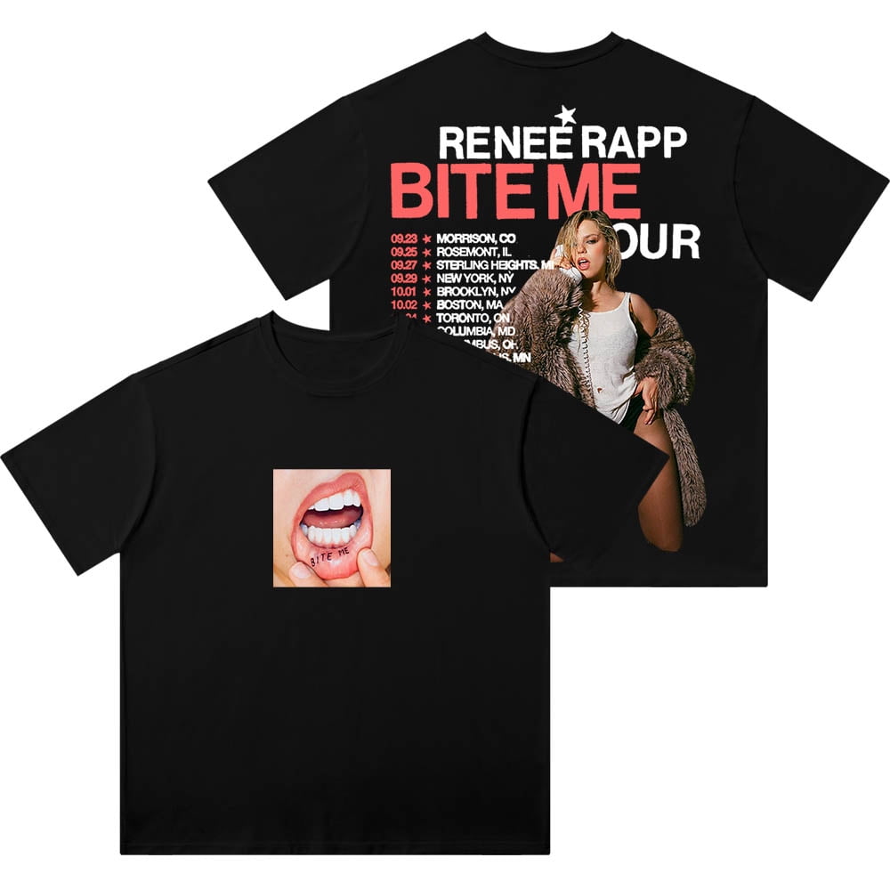 Renee Rap Bite Me Tour 2025 Merch Wash T-Shirts Cosplay Women Men ...