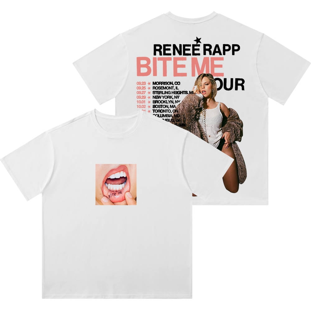 Renee Rap Bite Me Tour 2025 Merch Wash T-Shirts Cosplay Women Men ...