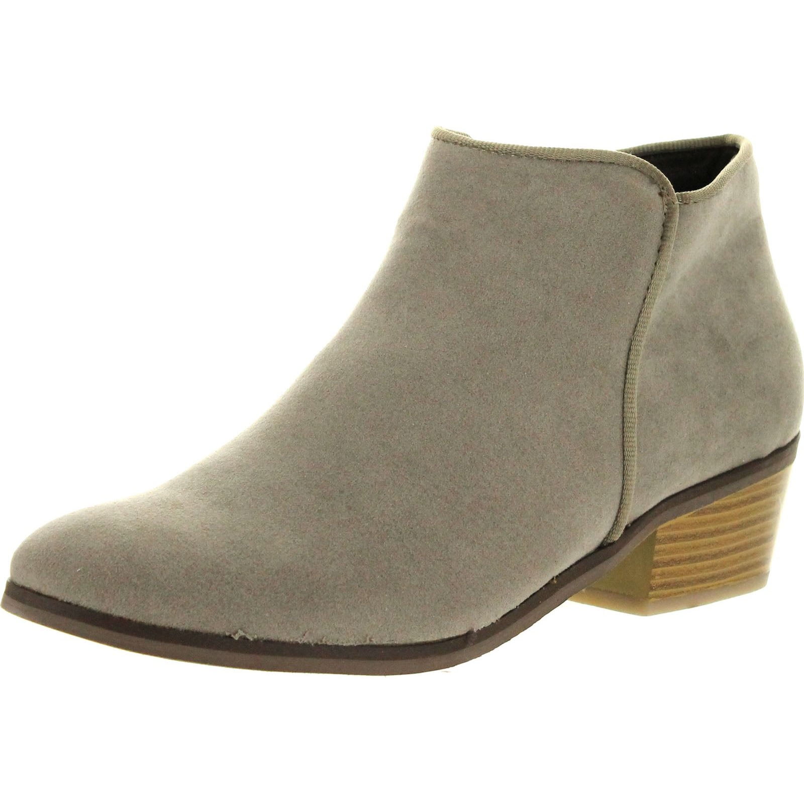 Reneeze Womens Beauty-03 Sneaker Petty Stacked Heel Side Zipper Ankle ...