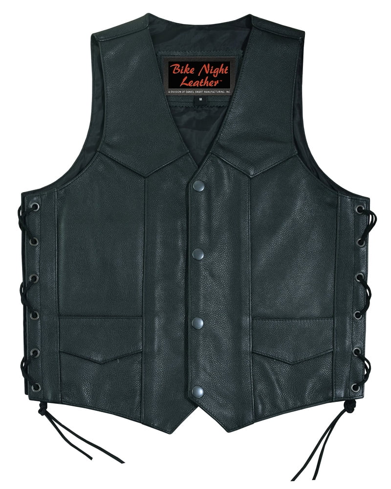 Renegade Classic's Leather Vests for Kids Premium Cowhide Black Leather ...