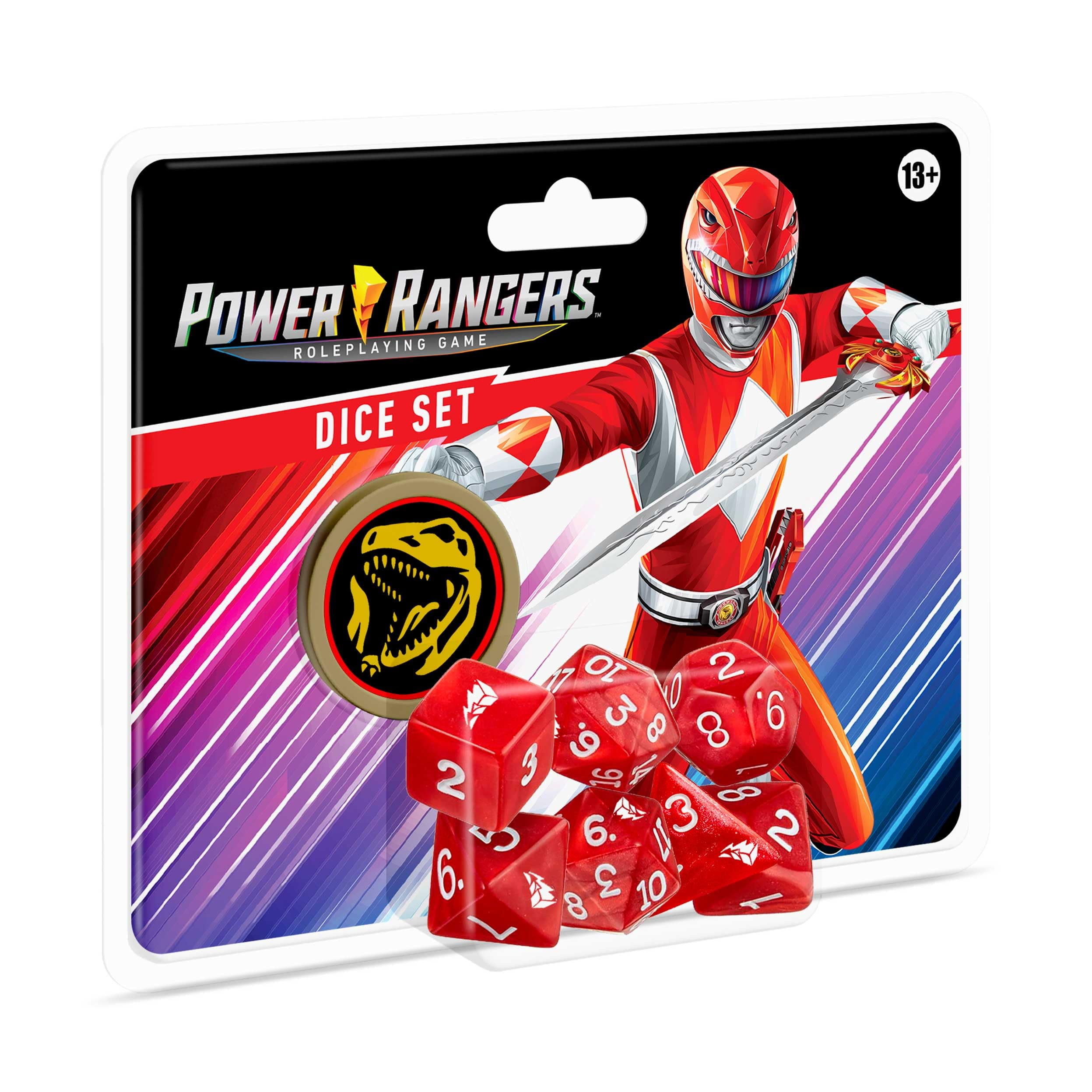 Renegade Game Studios Power Rangers Roleplaying Game Dice- Red 8-Piece ...