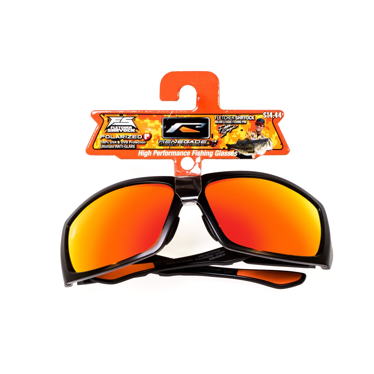 Renegade Pro Sports Angler Fletcher Polarized Adults Fishing Sunglasses ...