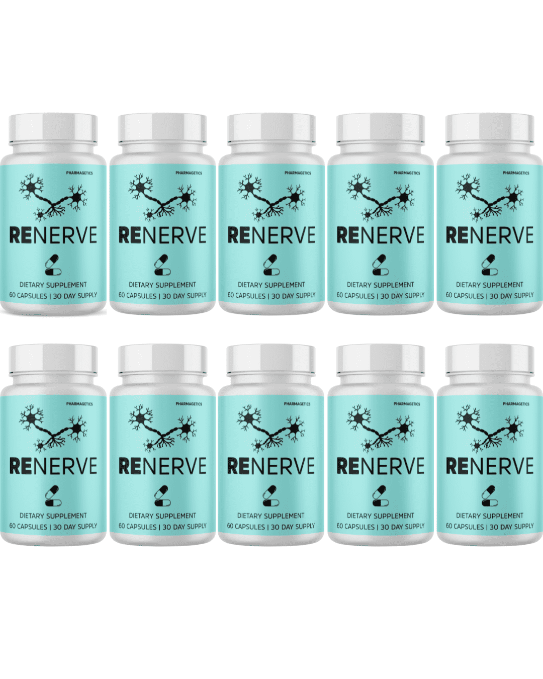 Renerve Nerve Health Pills, Advanced Nerve Support Formula 10 Bottles ...