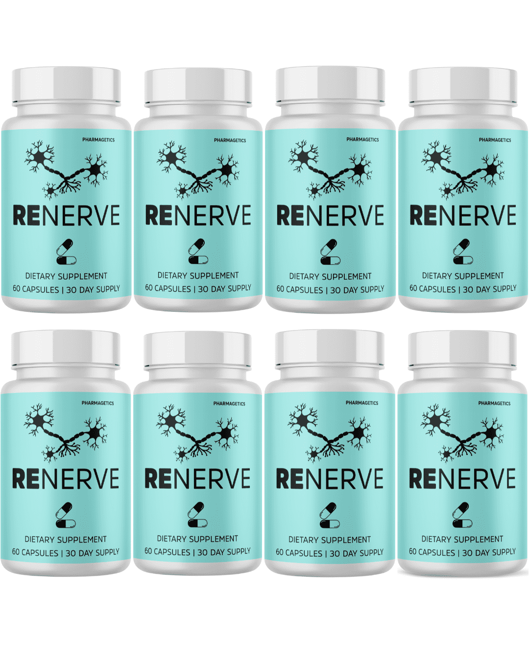 Renerve Nerve Health Pills, Advanced Nerve Support Formula 8 Bottles ...
