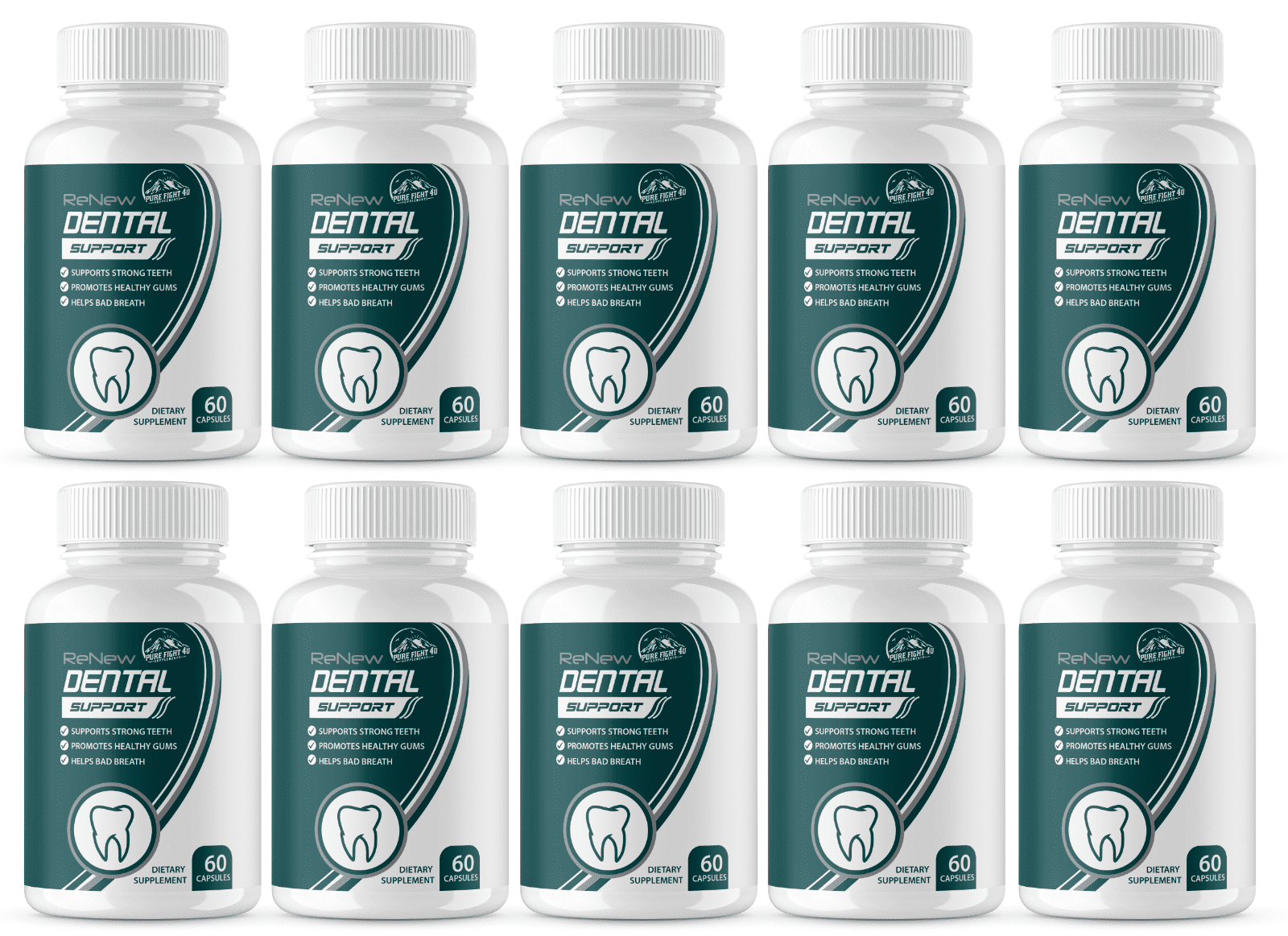 Renew Dental Support Dietary Supplement - 10 Bottles 600 Capsules ...