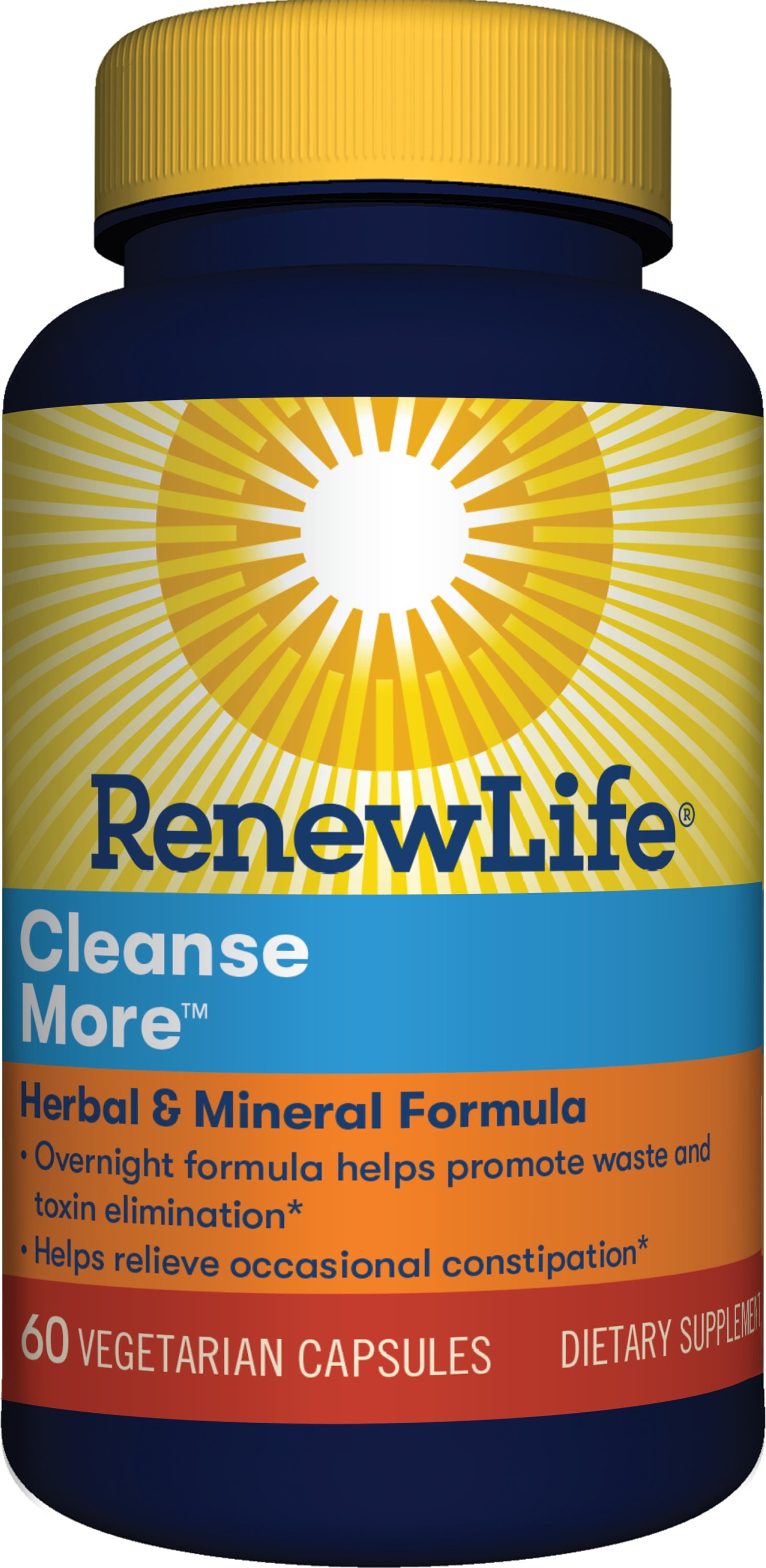 Renew Life Cleanse More Dietary Supplement Capsules, 60 Count - Walmart.com