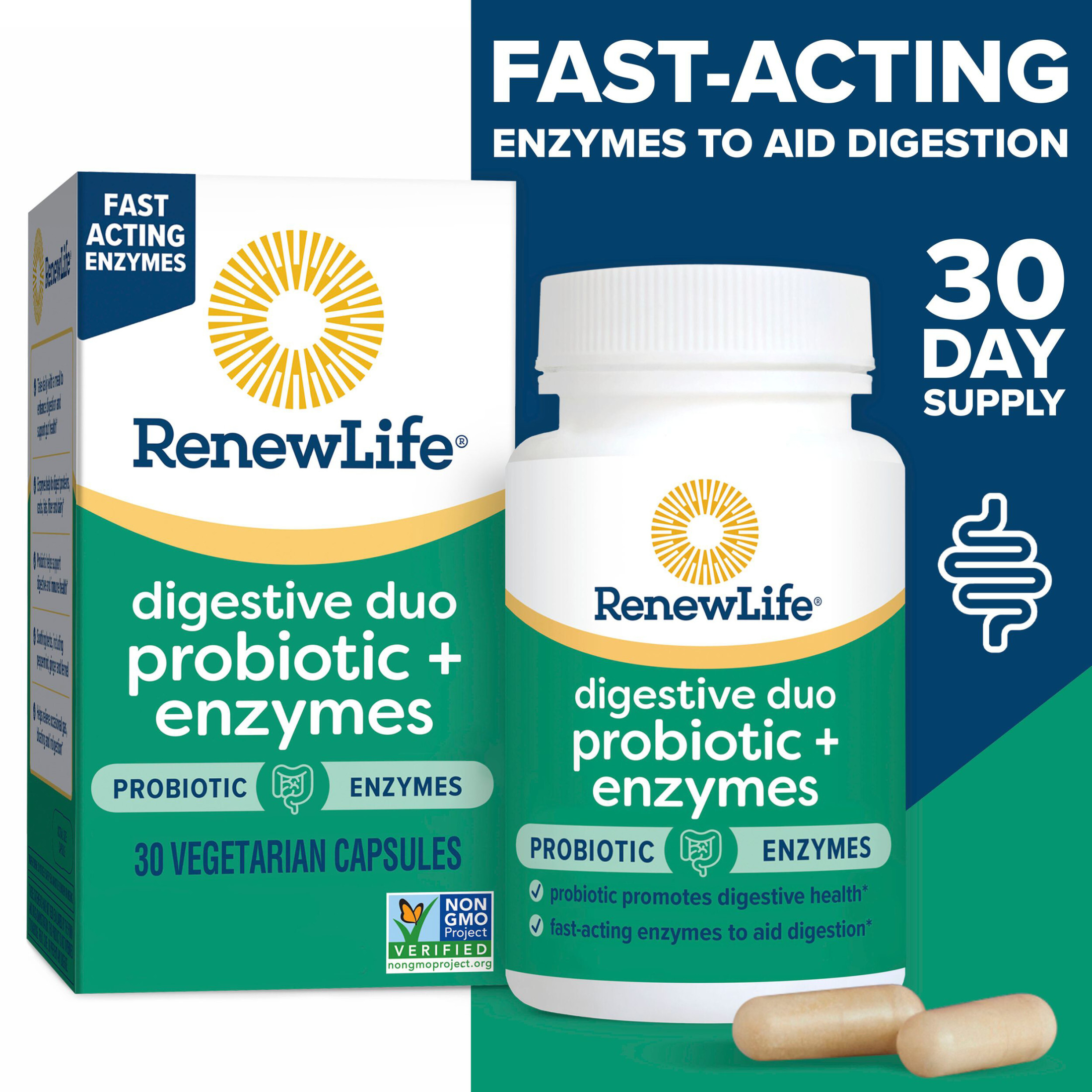 Equate Digestive Probiotic Supplement Delayed-Release Capsules, Unisex ...