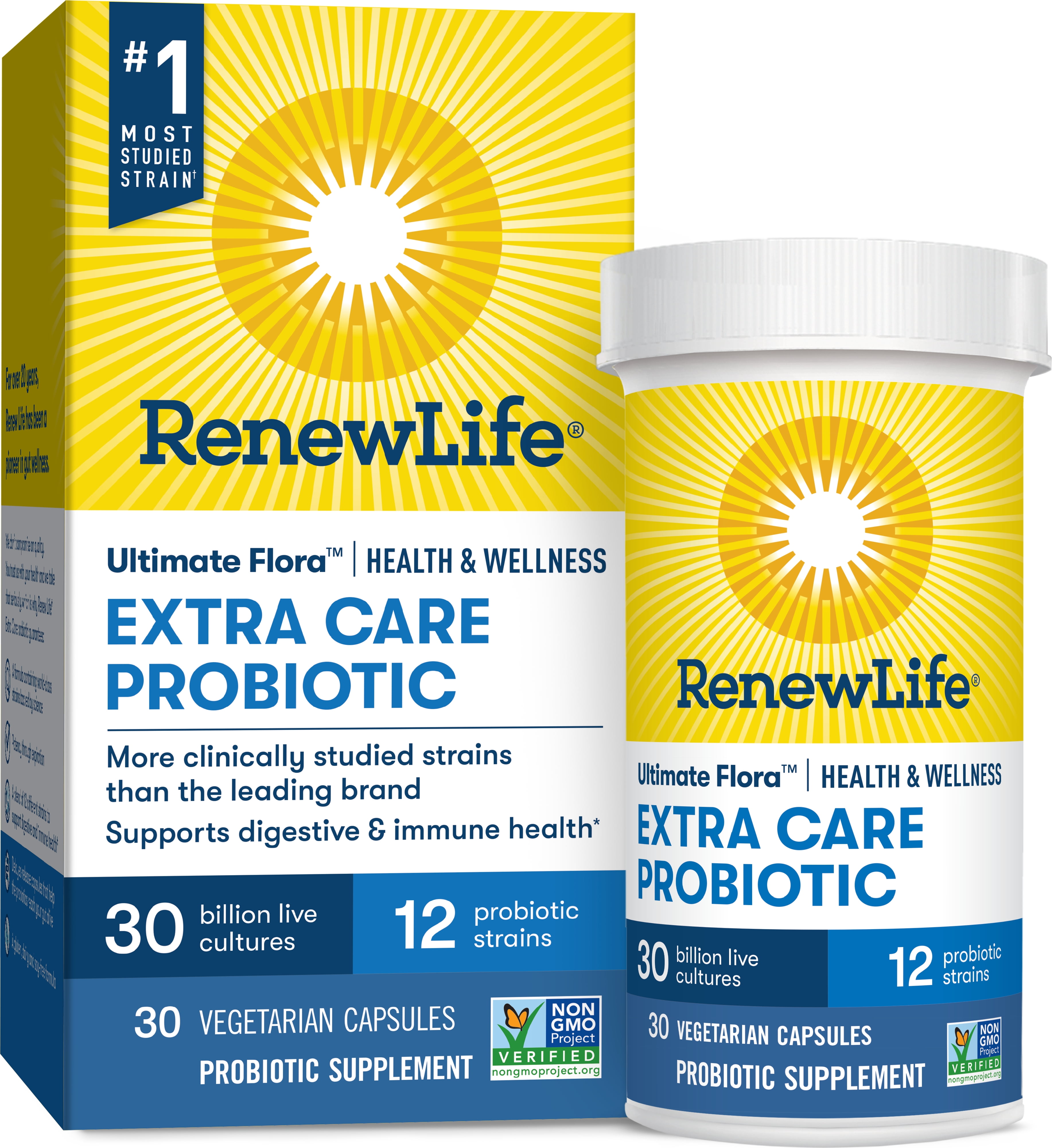 Renew Life Ultimate Flora Adult Extra Care Health & Wellness Probiotic ...