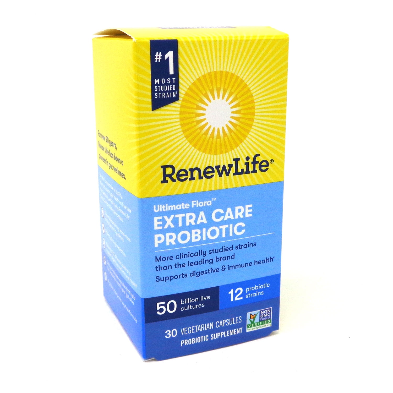 Renew Life Digestive Ultimate Flora Extra Care Probiotics 50 Billion ...