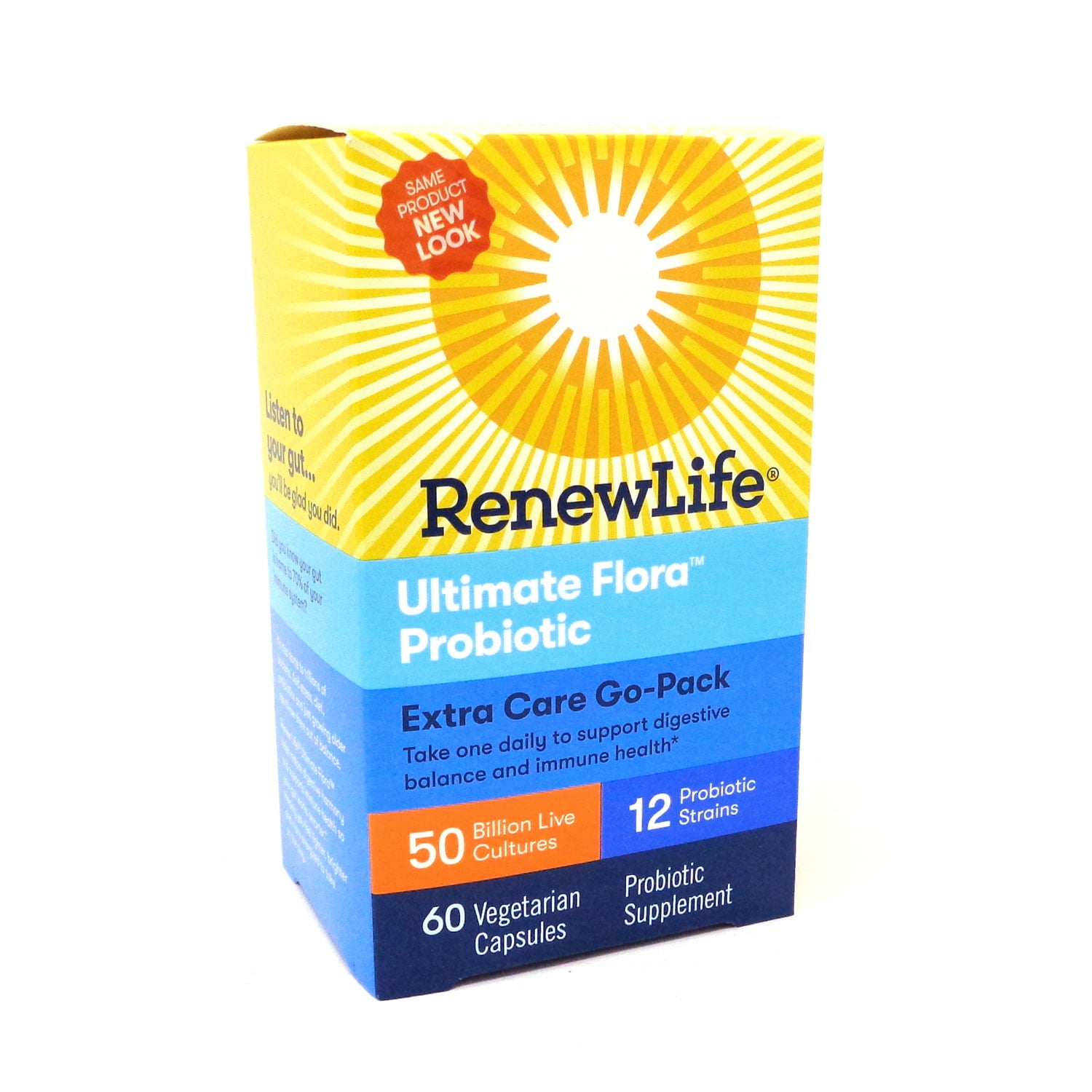 Renew Life Ultimate Flora Extra Care Probiotic 50 Billion, Digestive ...