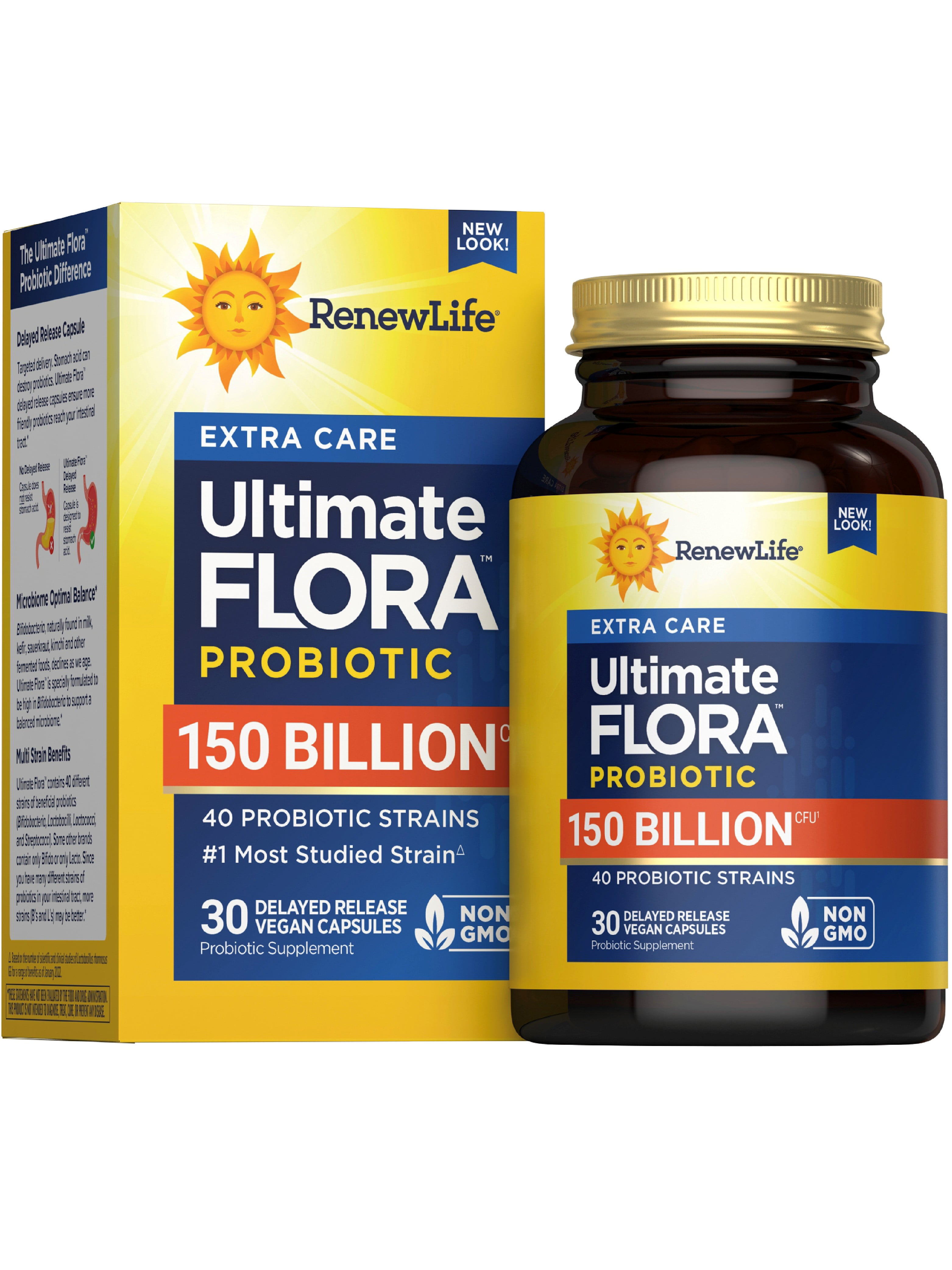 Renew Life Ultimate Flora Probiotic, 30 Vegan Capsules, 150B CFU ...