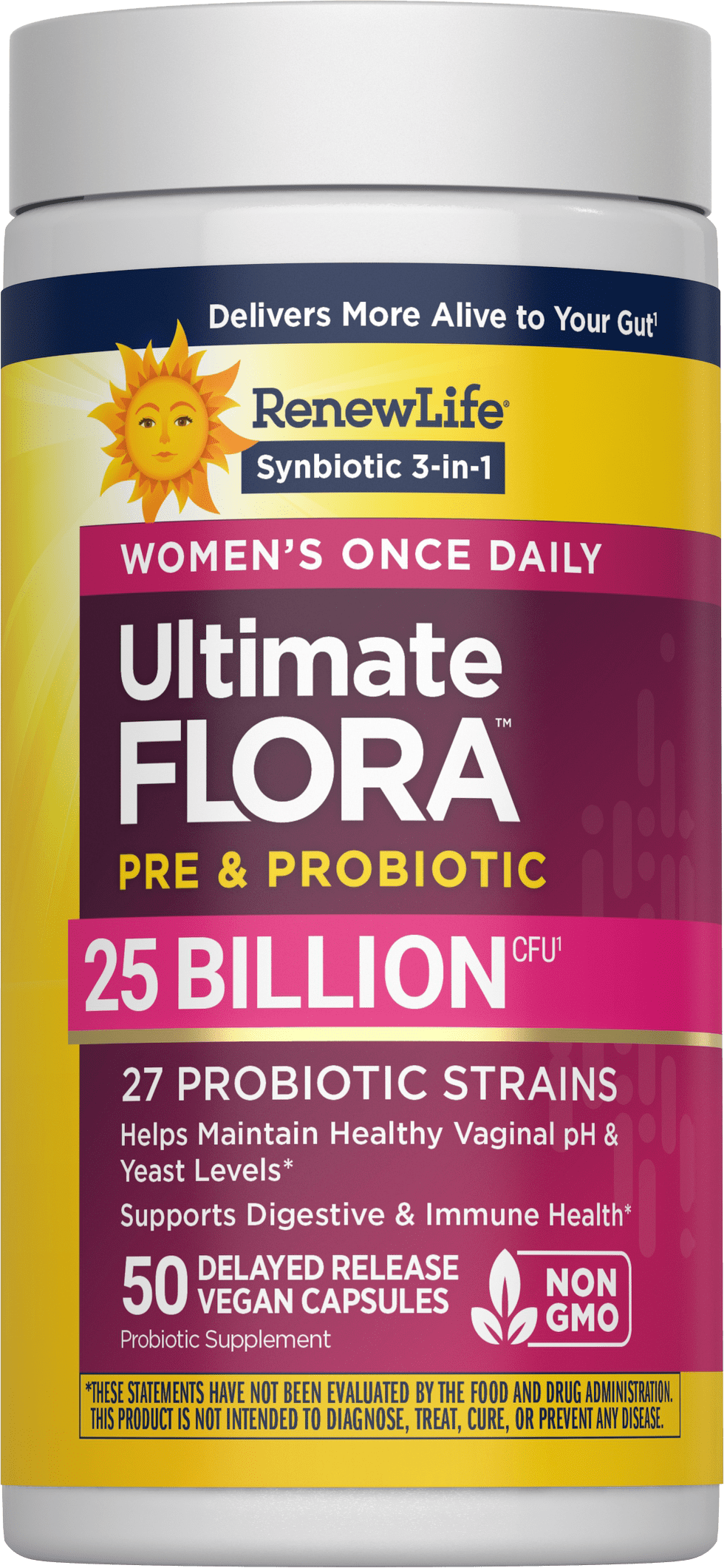 Renew Life Women's Wellness Probiotic, 4-in-1 Support, 25 Billion CFU ...