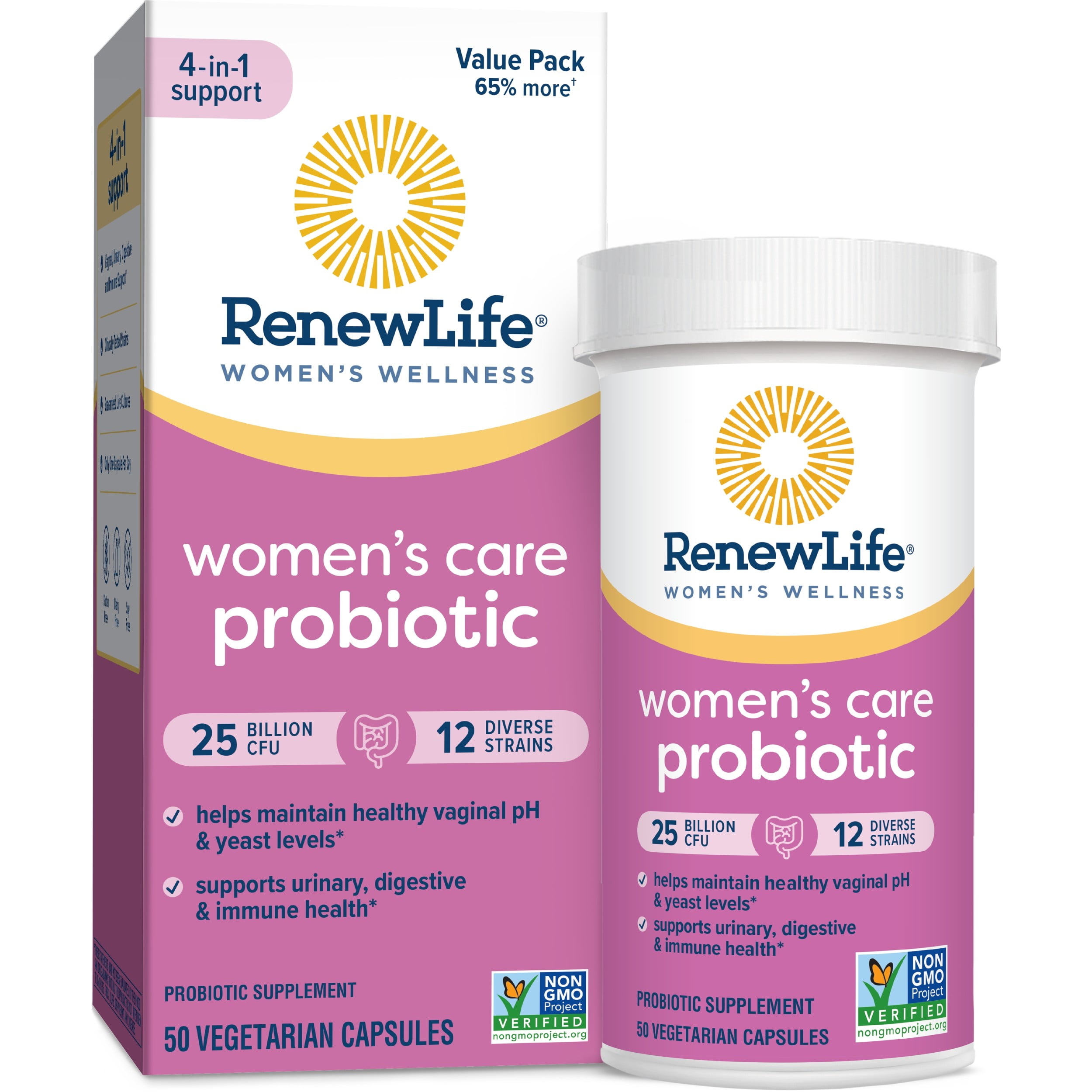 Renew Life Womens Wellness, Womens Care Probiotic, 25 Billion CFU per ...
