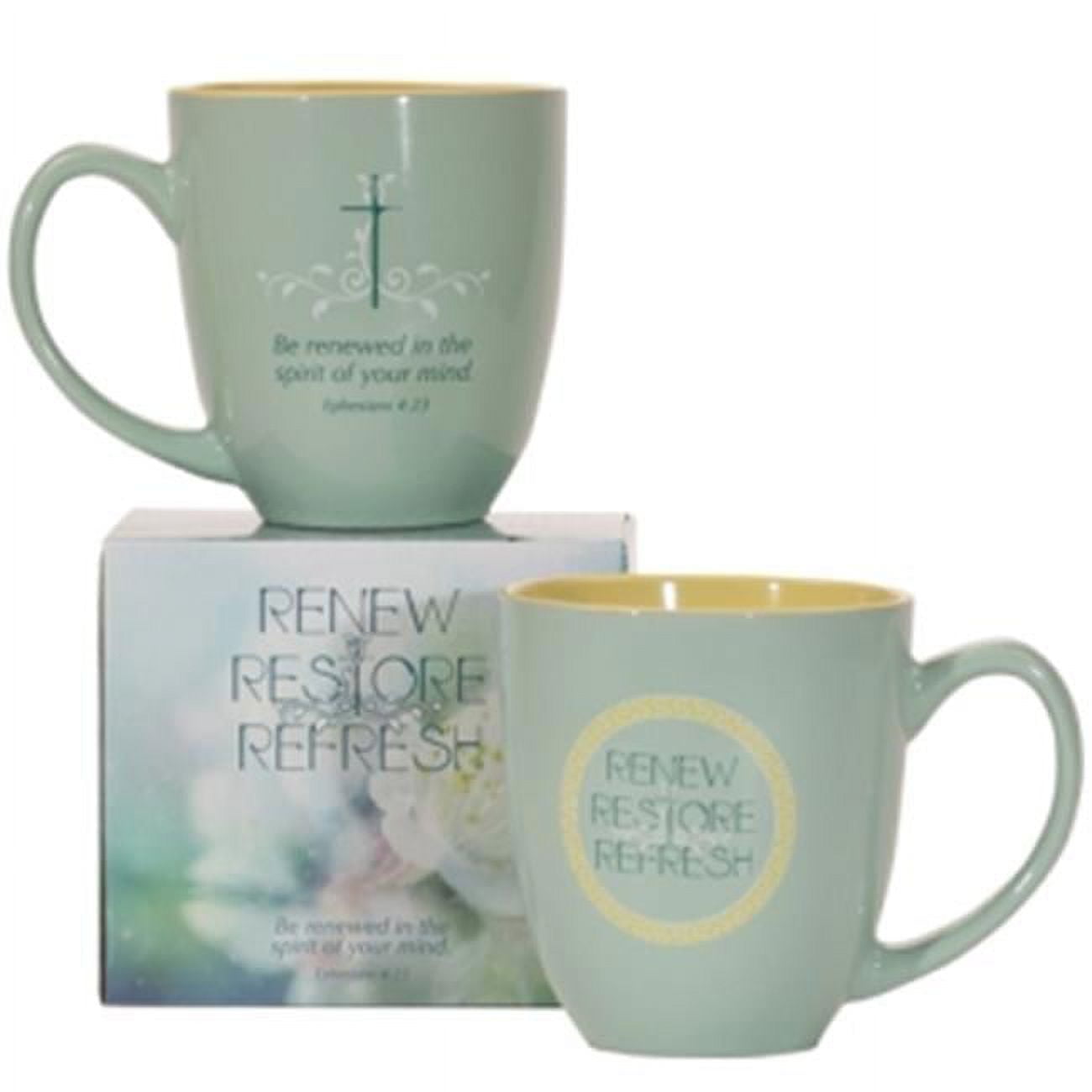 Renew.Restore.Refresh Green 12 oz Ceramic Mug and Gift Box - Walmart.com