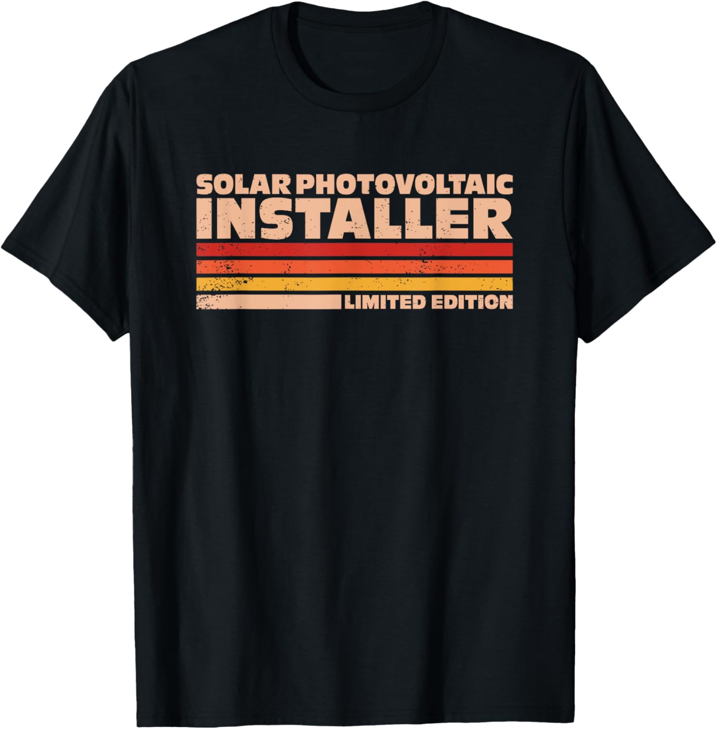 Renewable Energy Retro Flag Solar Photovoltaic Installer T-Shirt ...