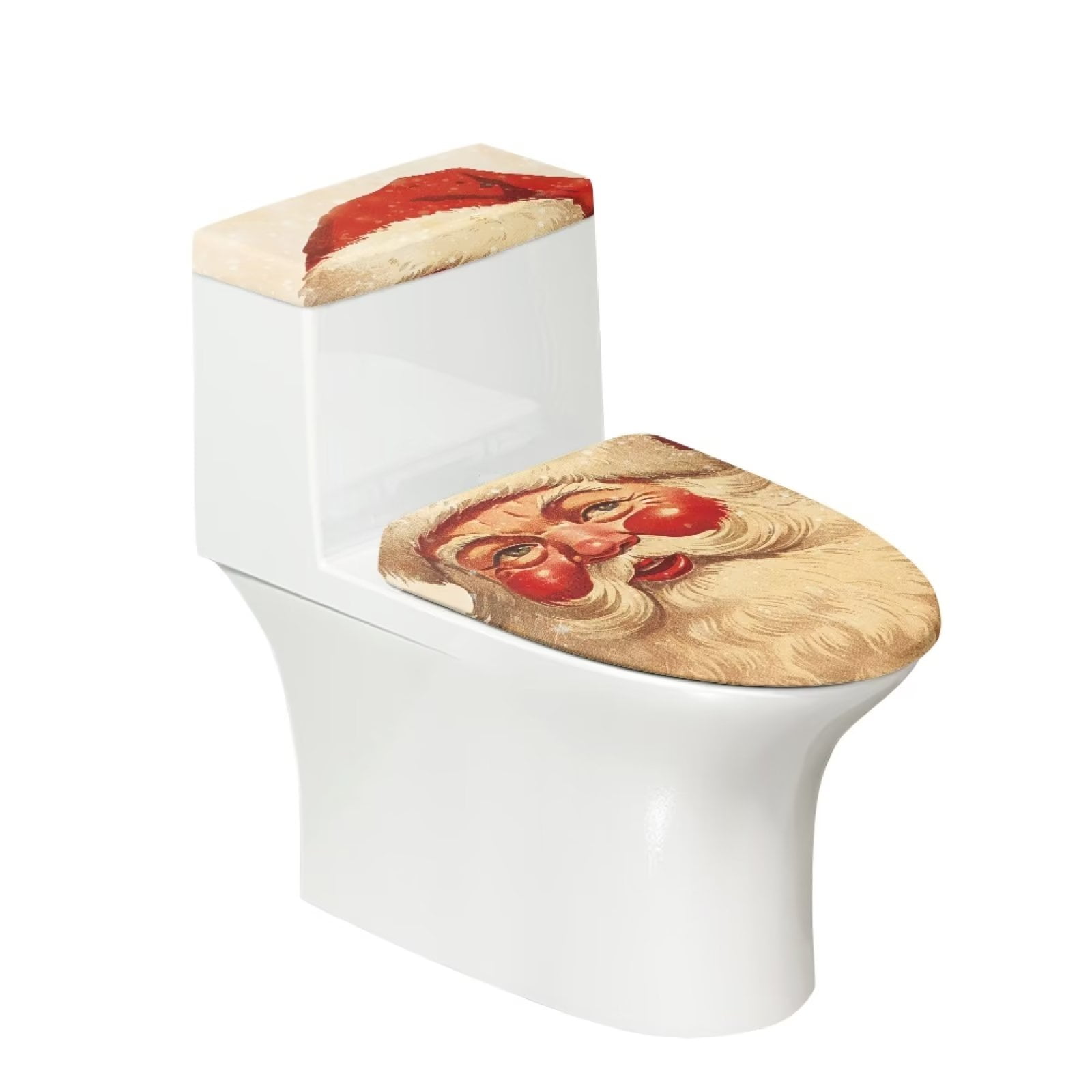 Renewold 2 PCS Bathroom Soft Toilet Lid Cover Set with Elastic Bottom ...