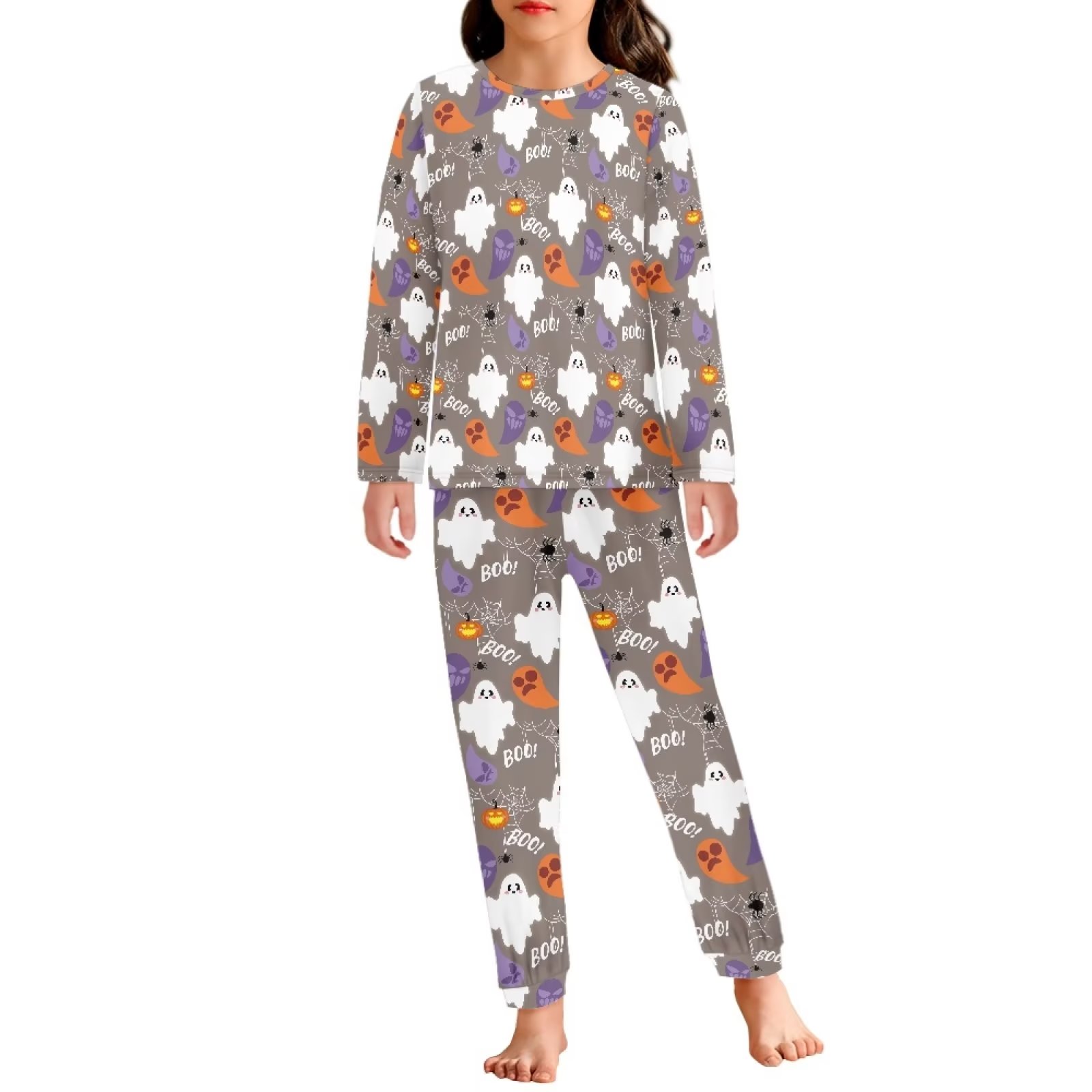 Renewold 2-Pieces Pajamas for Teens Stretchy Tracksuit with Spooky ...