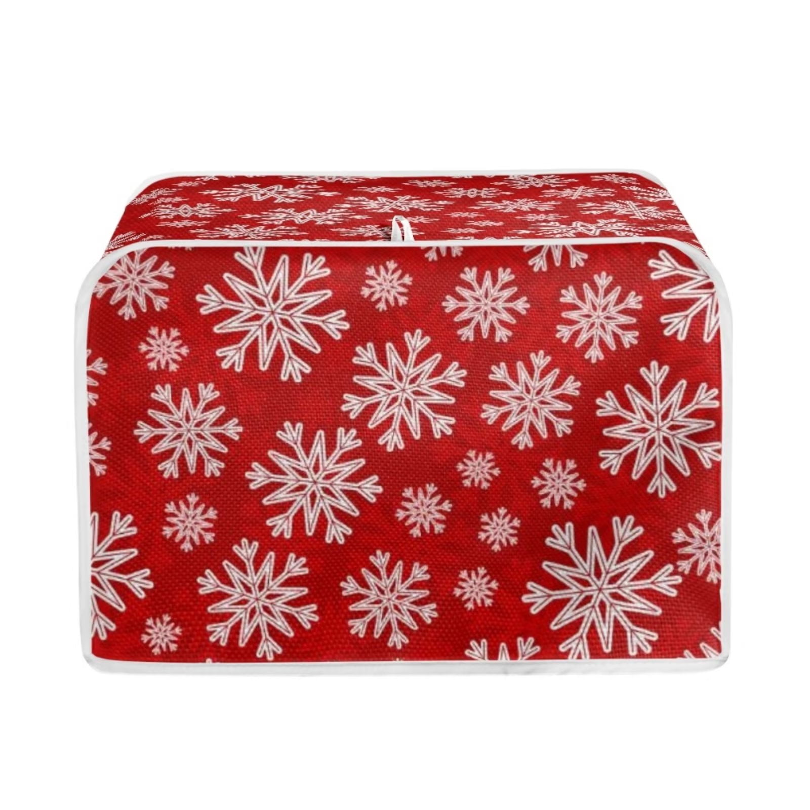 Renewold 2 Slice Toaster Cover Fingerprint Protector Red Snowflake Wide ...