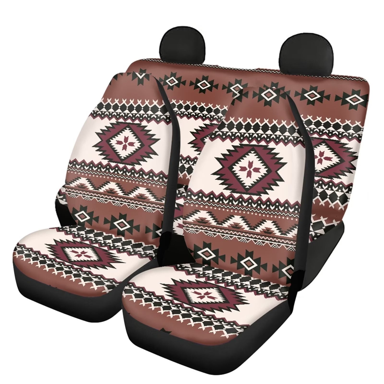 Renewold Aztec Tribal Geometry Car Seat Covers for Women Men Washable ...