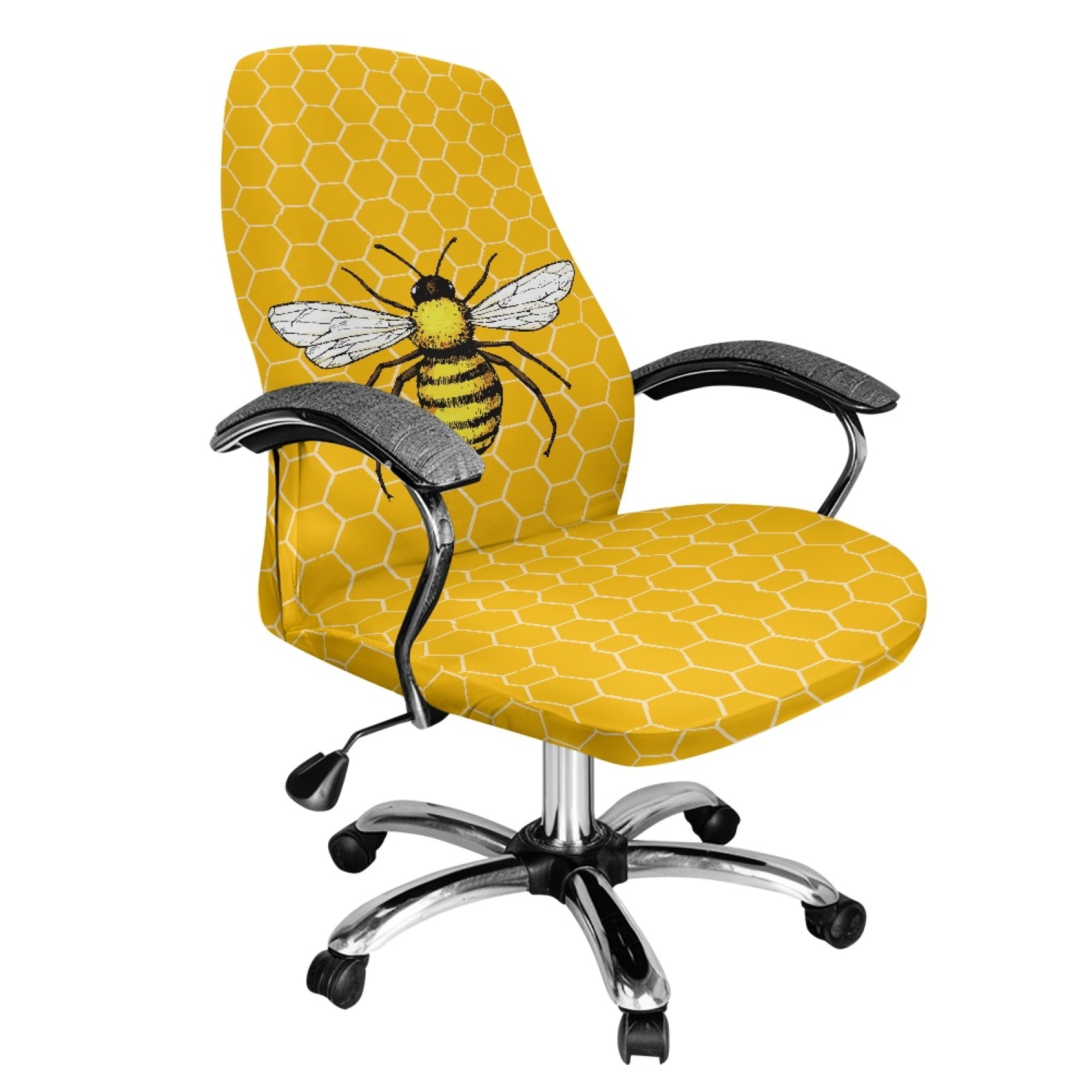 Renewold Bee Honeycomb Yellow Office Chair Cover Universal Computer ...