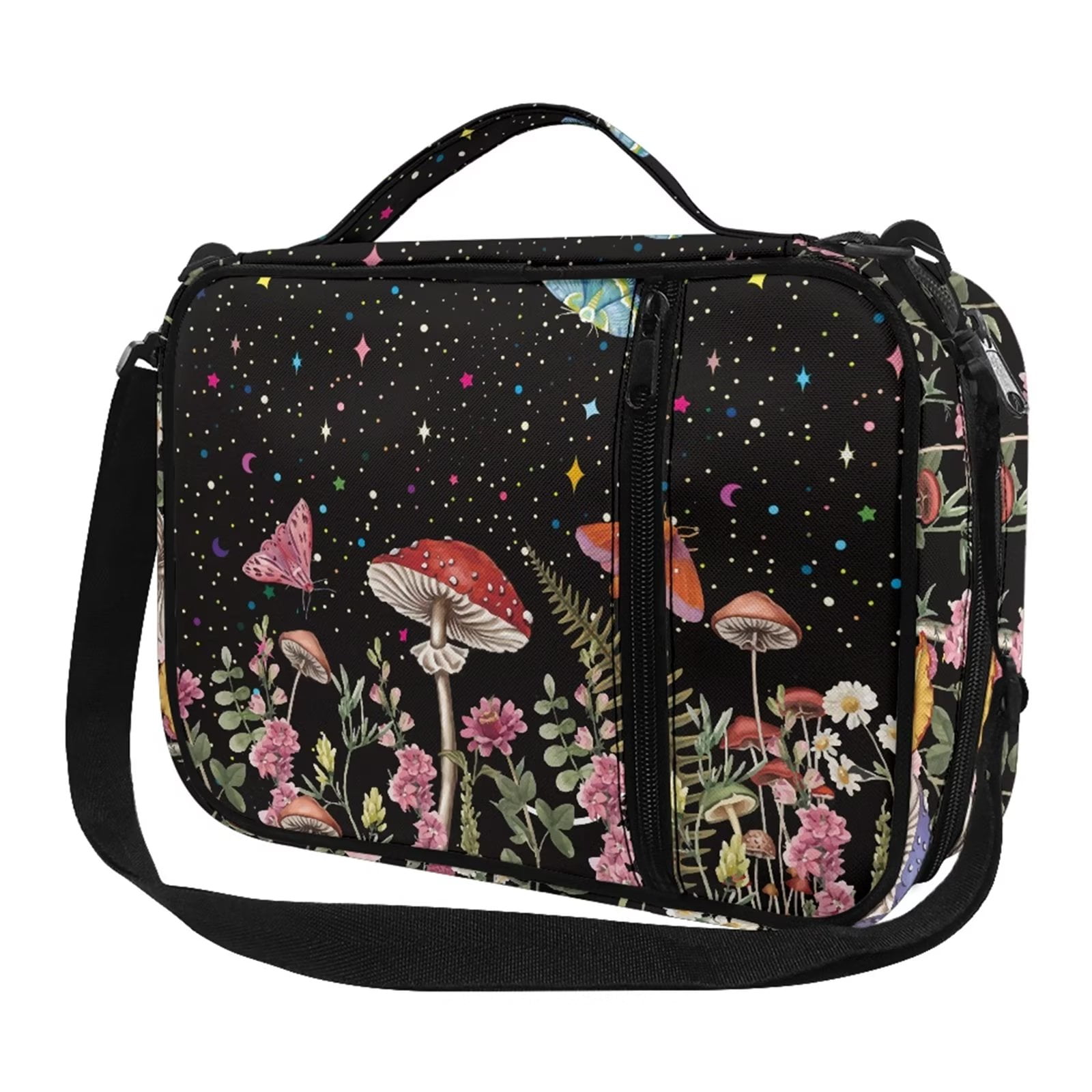 Renewold Bible Covers with Shoulder Strap Fantasy Mushroom Night Sky Waterproof Pray Church Bag ...