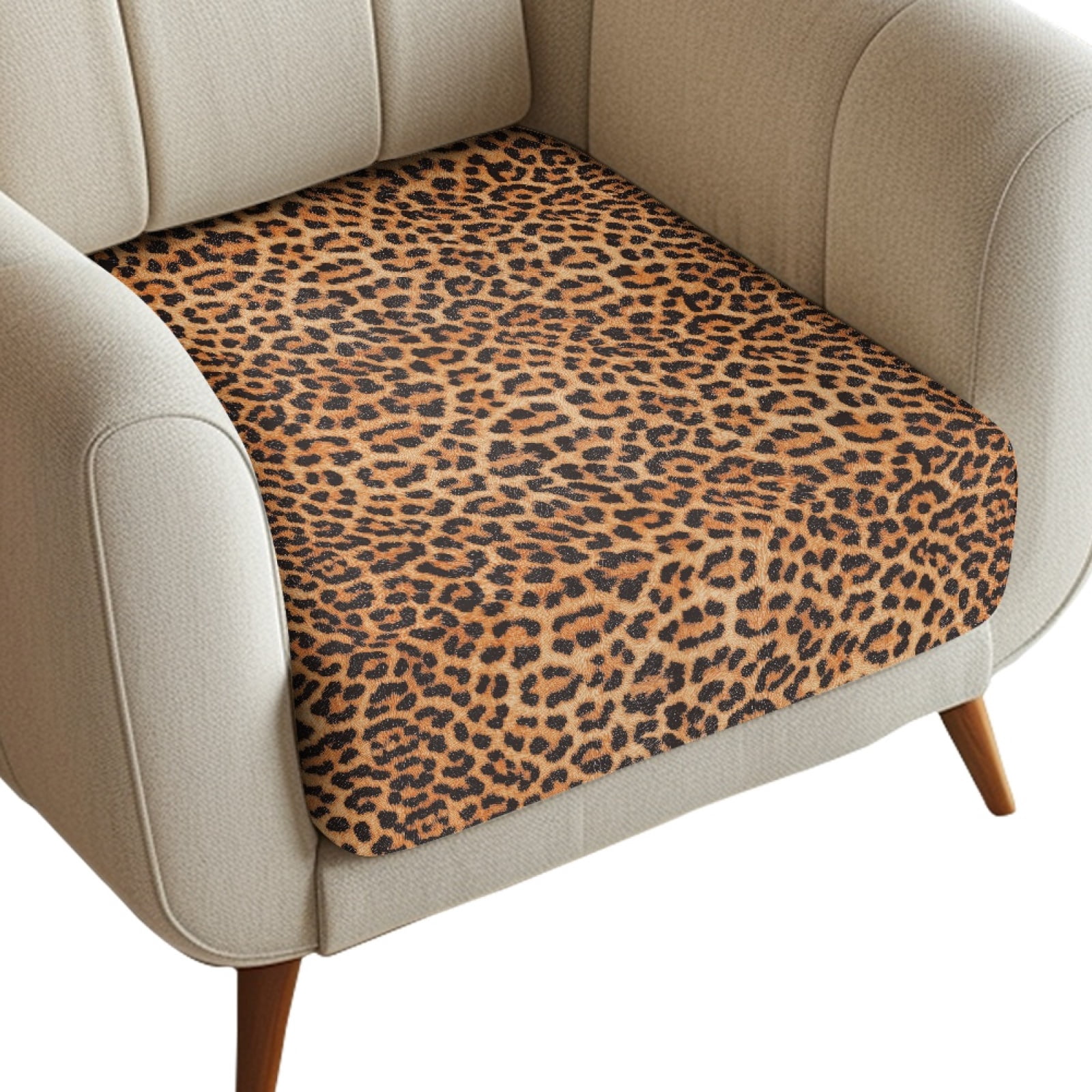 Renewold Brown Cheetah Print Sofa Cushion Slipcover Elastic Couch Seat ...