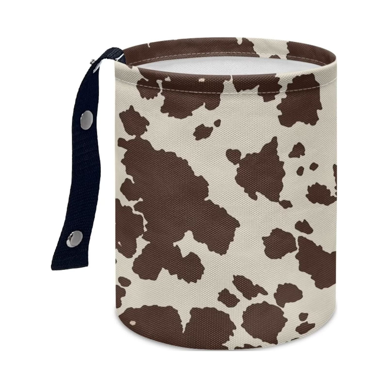 Renewold Brown Cow Print Car Trash Can Fit for Trucks SUVs Vans ...