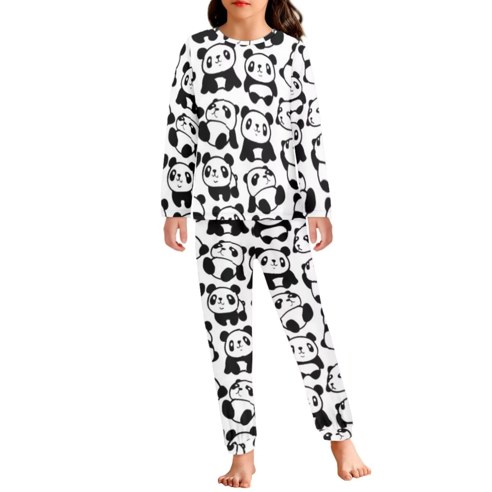 Renewold Cartoon Panda Pajamas for Teen Girls Boys 15-16Y Lightweight ...