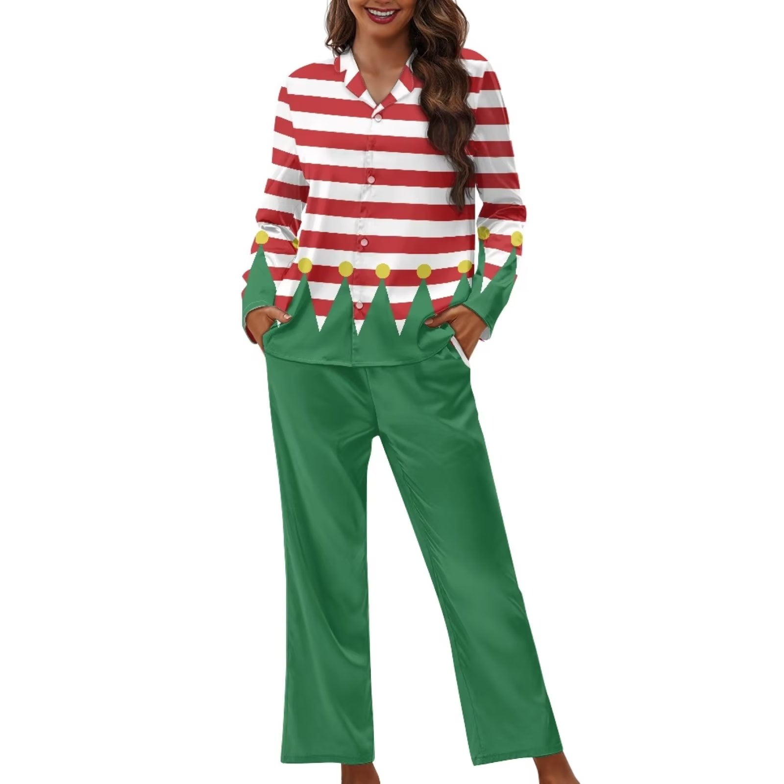 Renewold Christmas Elf Button Down Pajama Sleepwear Size 4XL 2 Pack ...