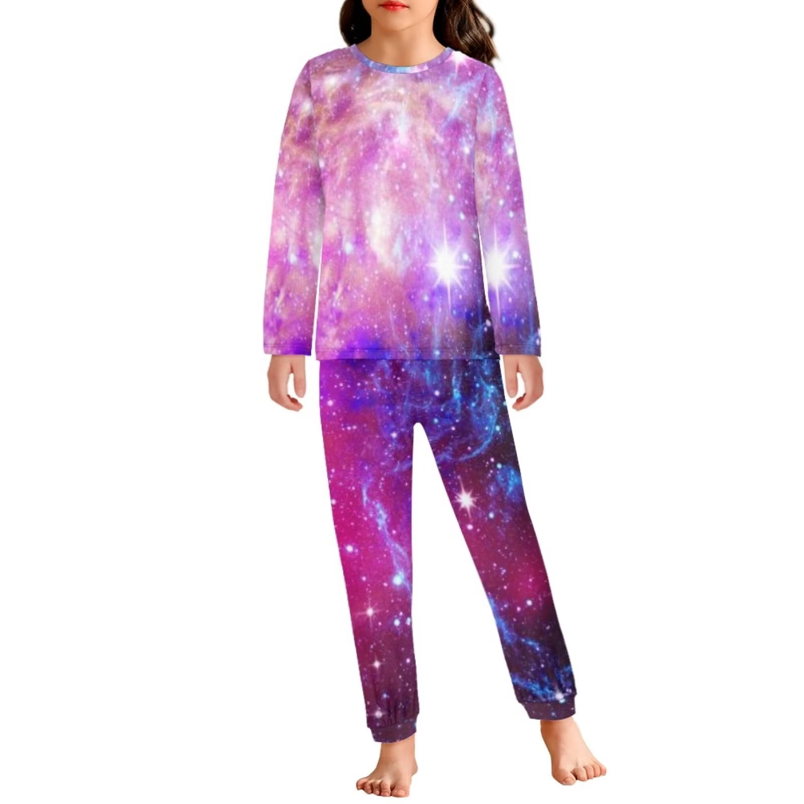 Renewold Comfortable Kid Pjs Boy Girls Galaxy Pajamas Top and Pants ...
