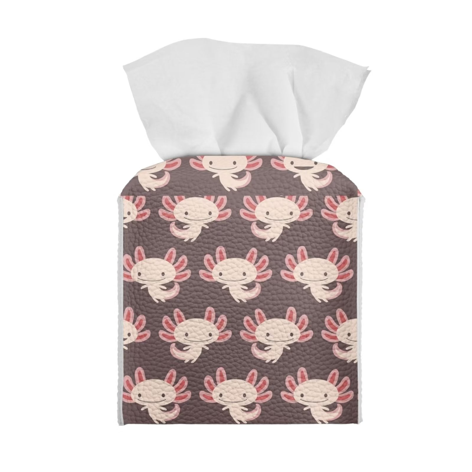 Renewold Cute Axolotl Cube Tissue Box Cover PU Leather Napkin Tissues ...