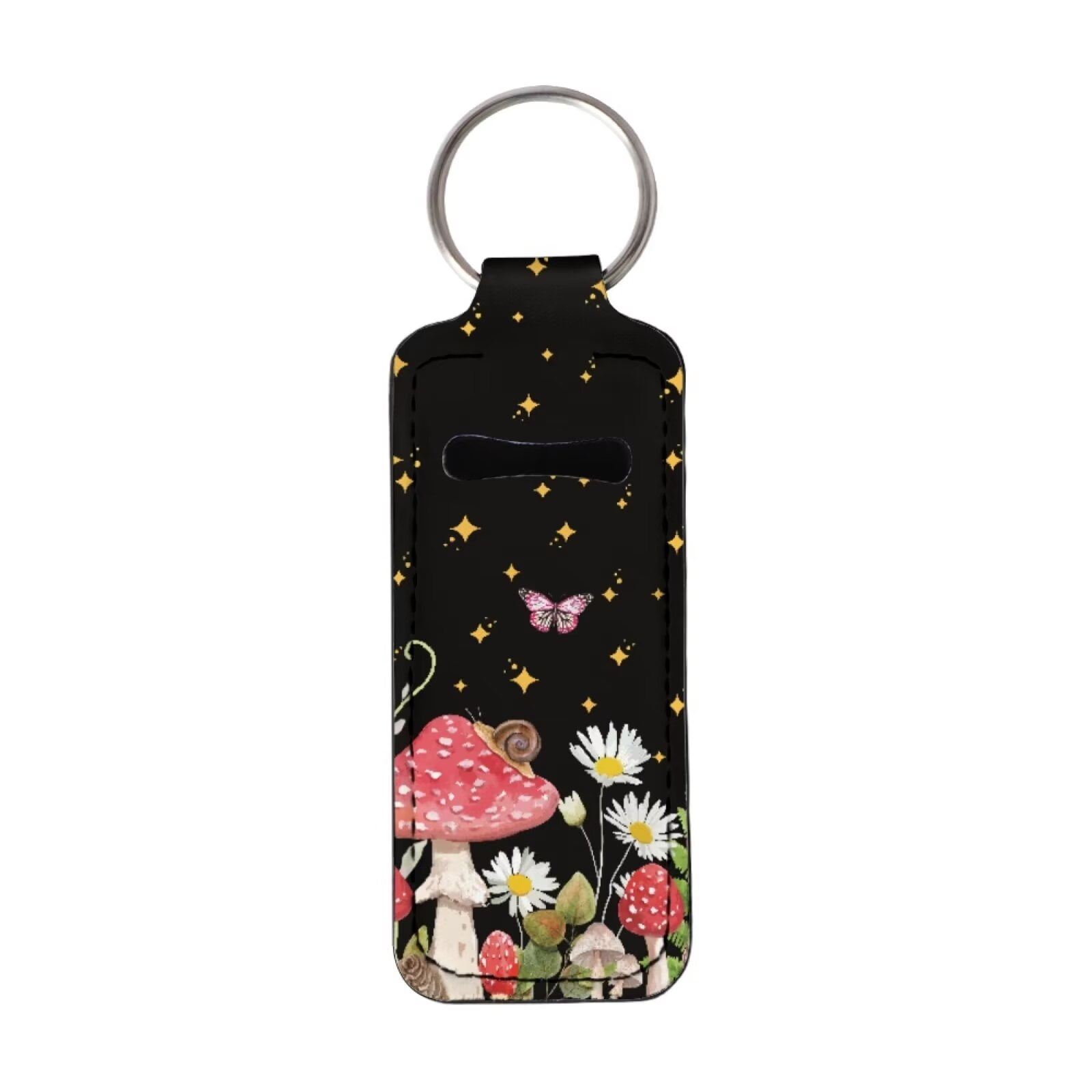Renewold Cute Mushroom Daisy Chapstick Holder Keychain Kids Lip Balm ...