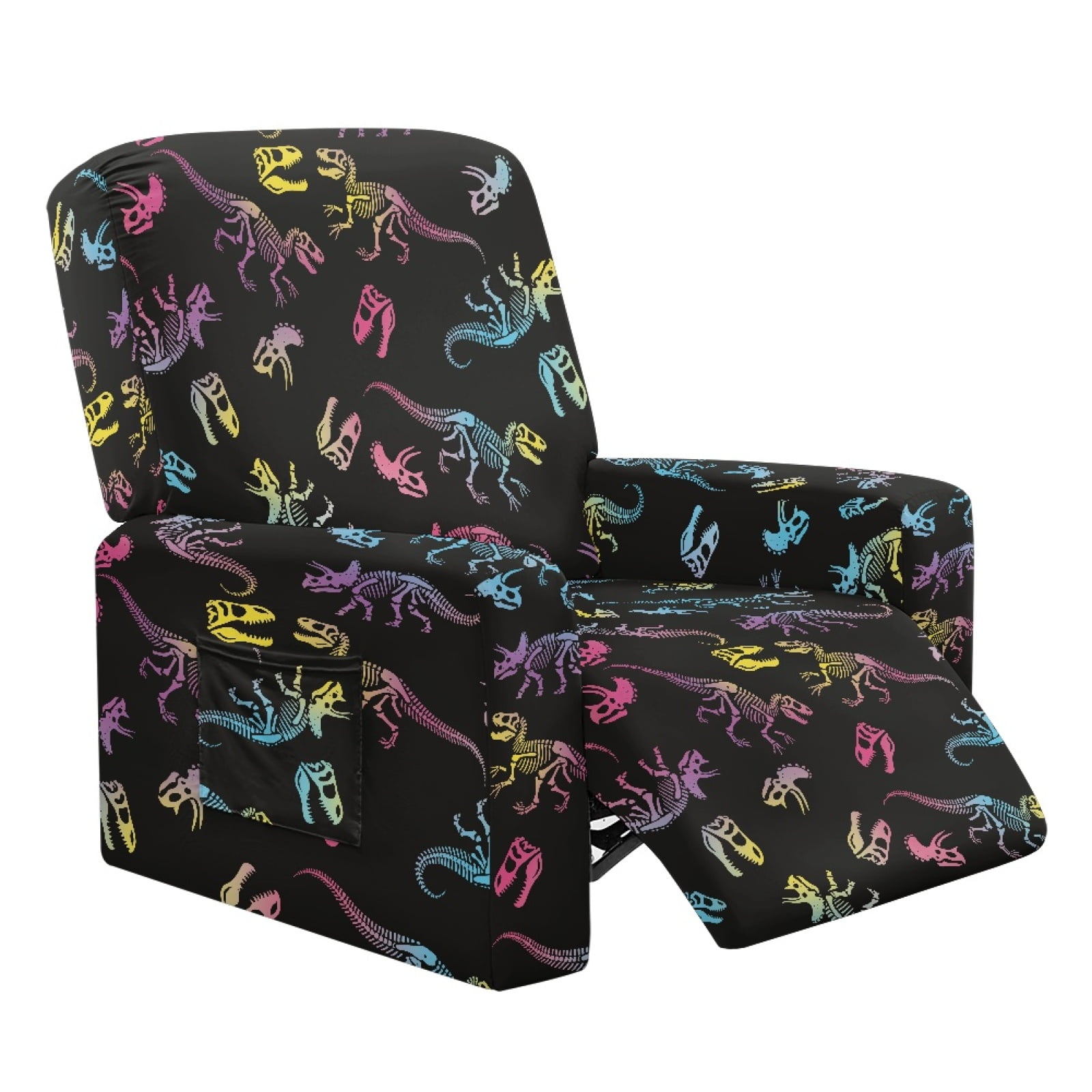 Renewold Dinosaur Skeleton Recliner Couch Cover Polyester Spandex ...