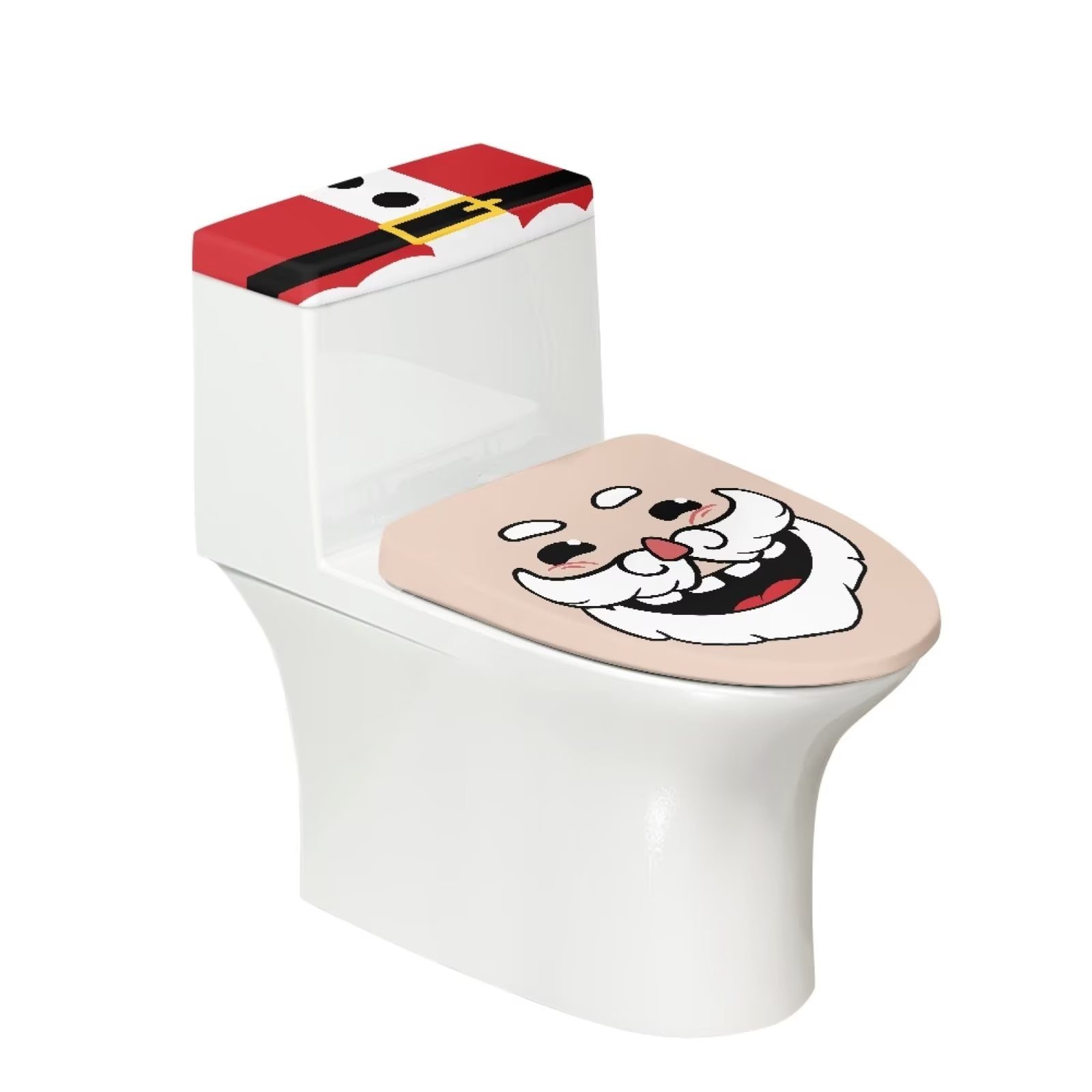 Renewold Dustproof Toilet Lid Cover Round Bathroom Toilet Cover with ...