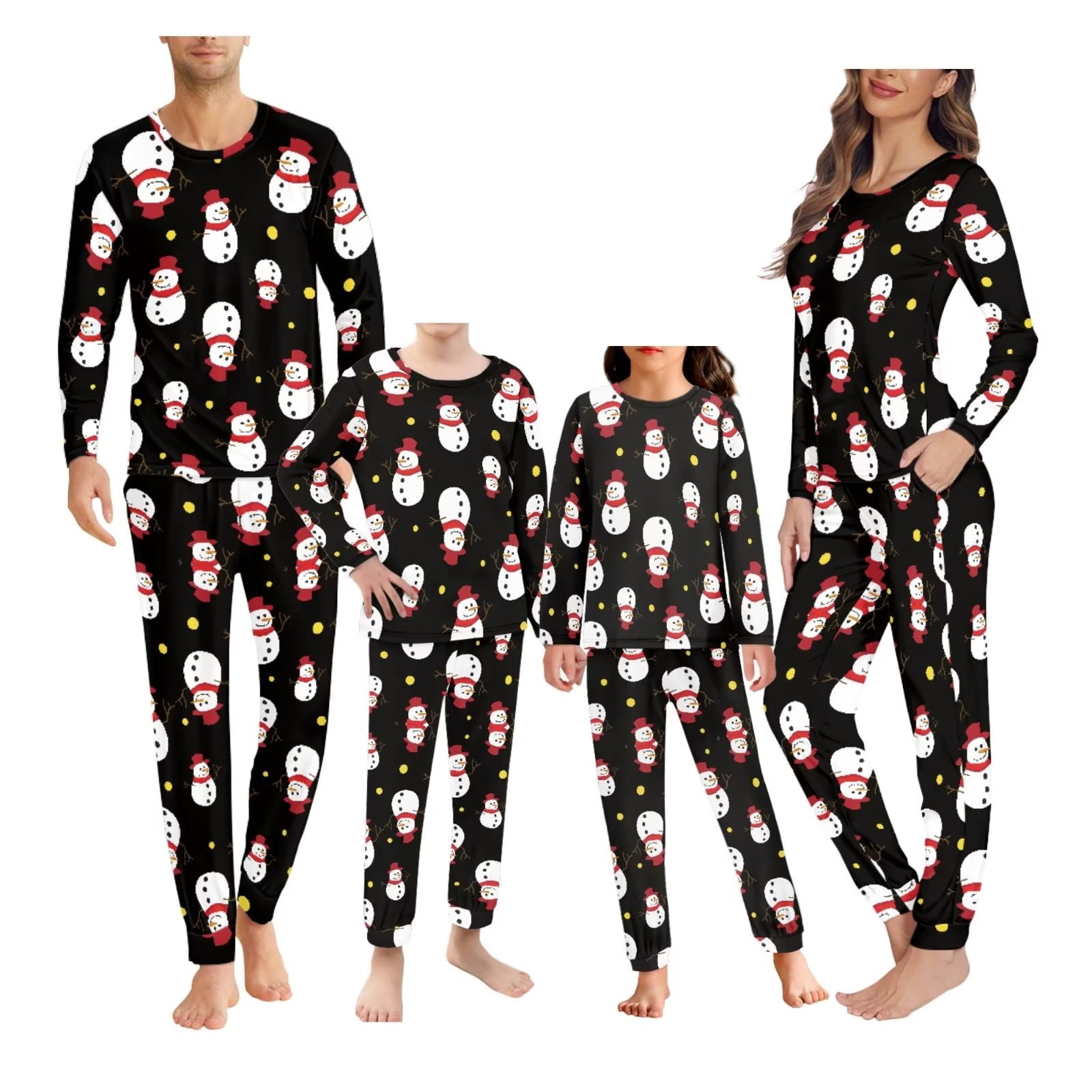 Renewold Family Matching Christmas Holiday Pajama Sets Cute Snowman 2 ...