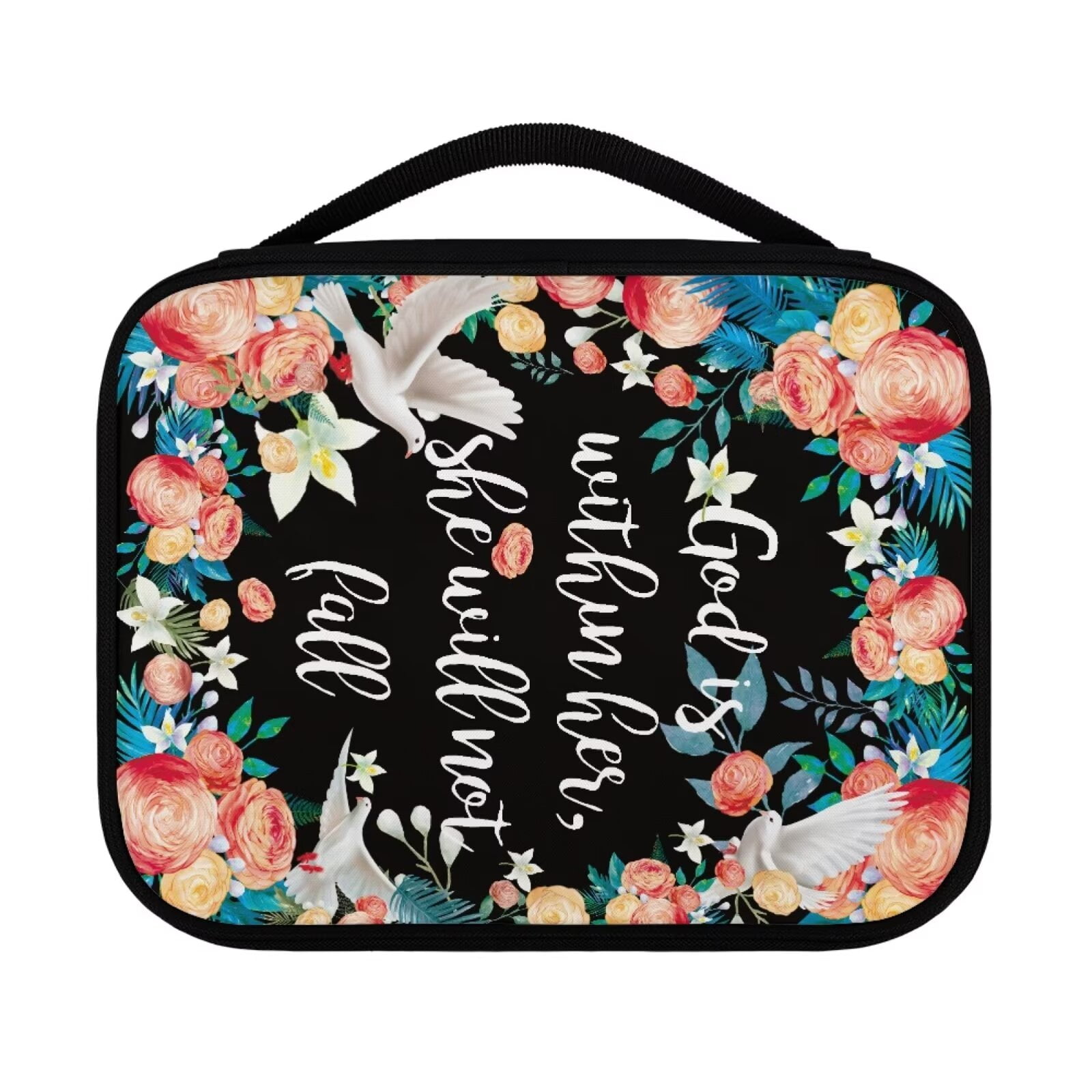 Renewold Flower Dove Bible Bags for Women Tote Bag Book Holder Organizer Fashion Carrying ...