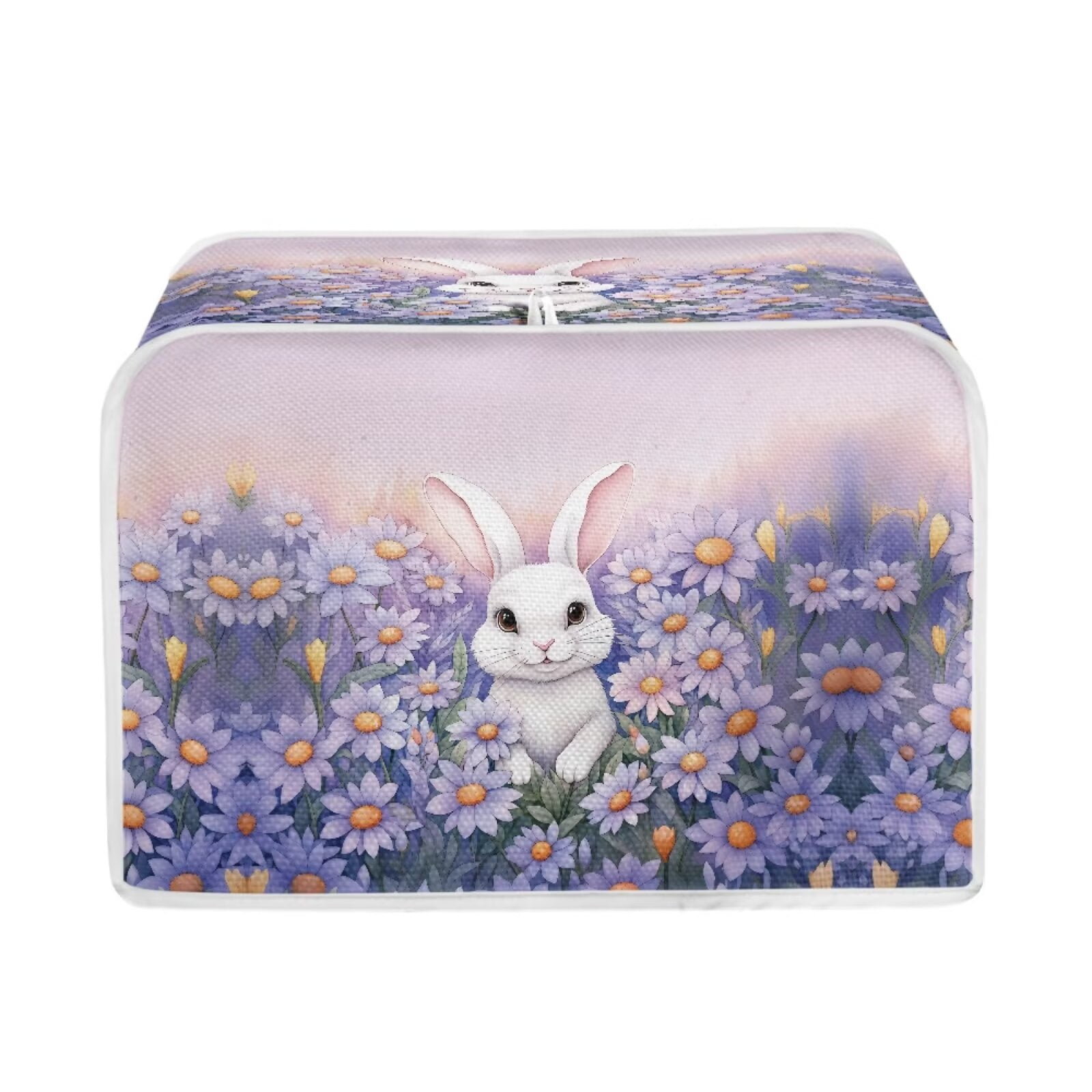 Renewold Foldable Toaster Cover for Kitchen Purple Flower Rabbit ...